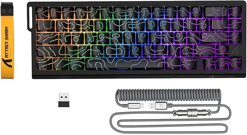 ATTACK SHARK X68PRO HE Rapid Trigger Wireless Keyboard, 0.01mm RT ...