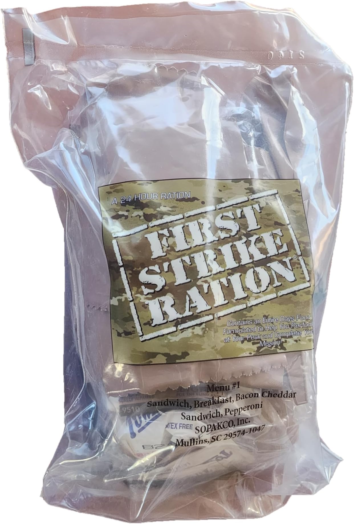 Amazon.com: First Strike Ration FSR - 24hr Meals Ready To Eat Military ...