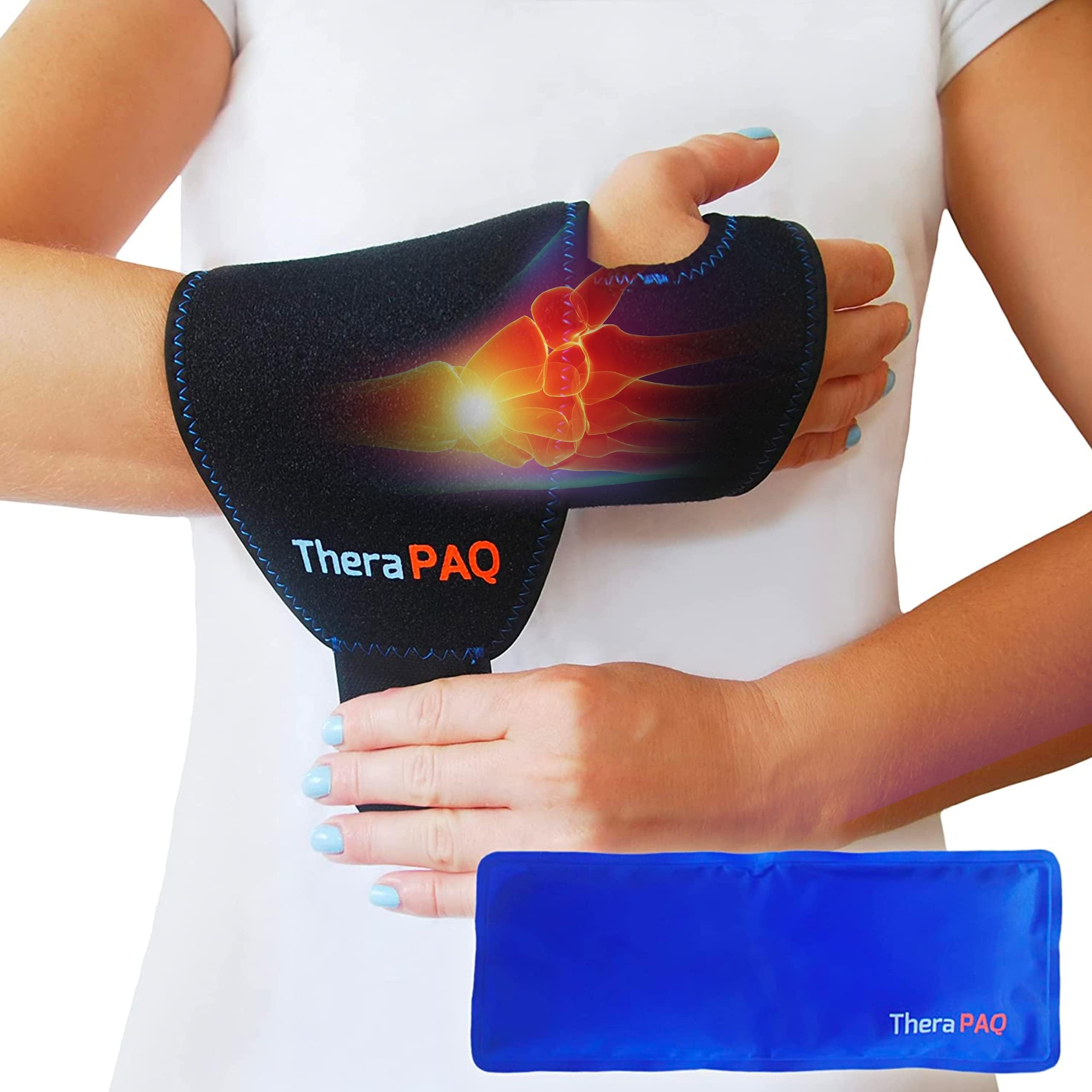 Amazon.com: TheraPAQ Wrist Ice Pack Wrap -Reusable Hand Ice Pack, Hot ...