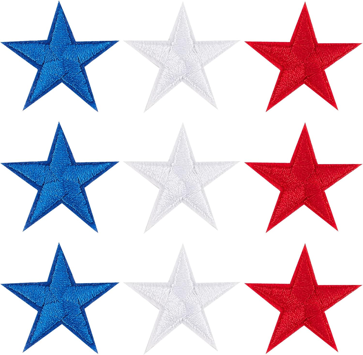 GORGECRAFT 90PCS Pentagram Patriotic Iron on Patches Embroidery Star ...