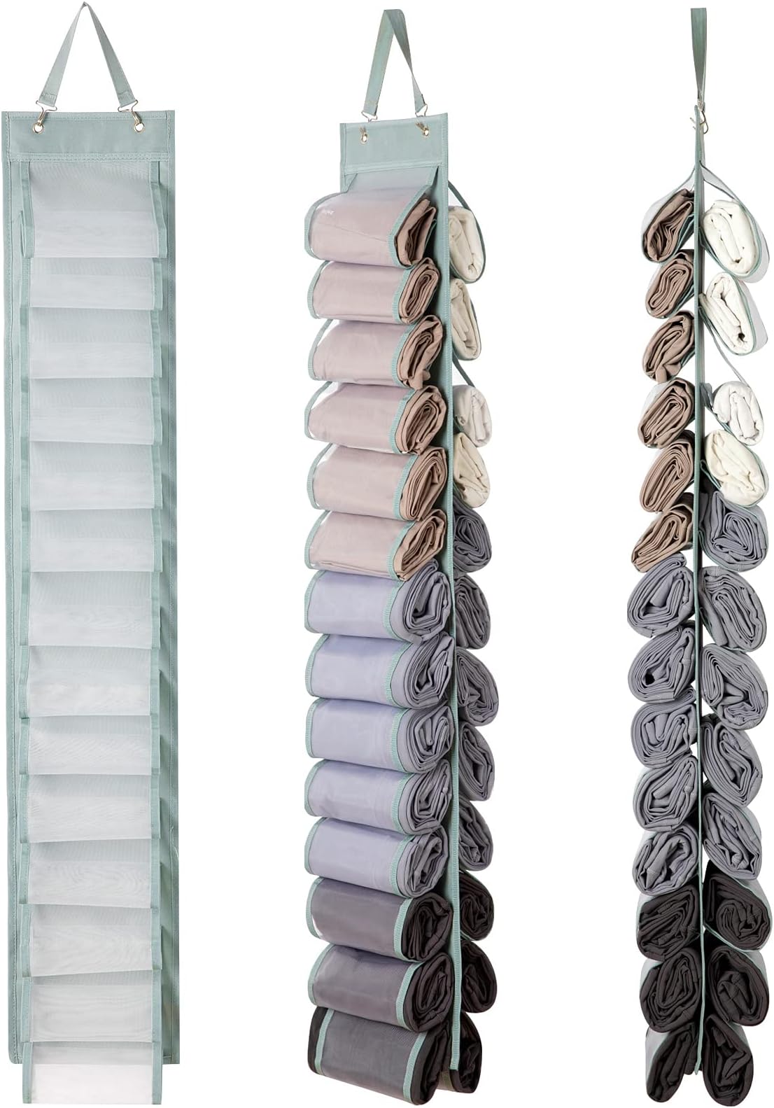 Amazon.com: Gouccpu Bra Storage Hanging Bag with 24 Mesh Pockets ...