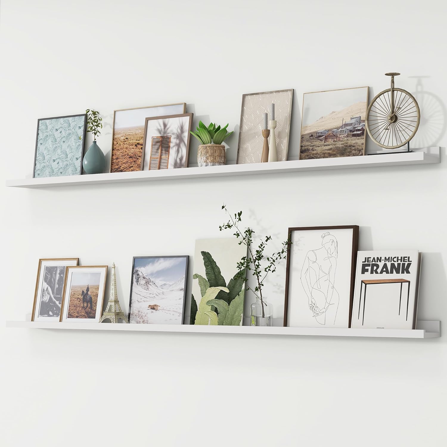 Amazon.com: Picture Ledge Shelf, Floating Shelves Set of 2, 72 Inches ...