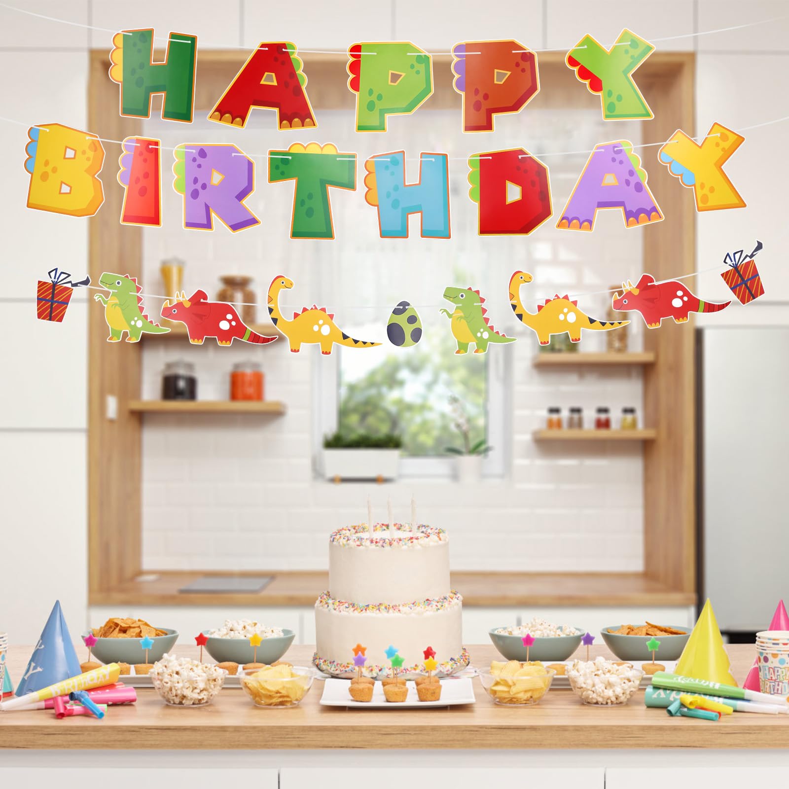 Snapklik.com : Dinosaur Happy Birthday Banner,Dinosaur Banner,Dinosaur ...