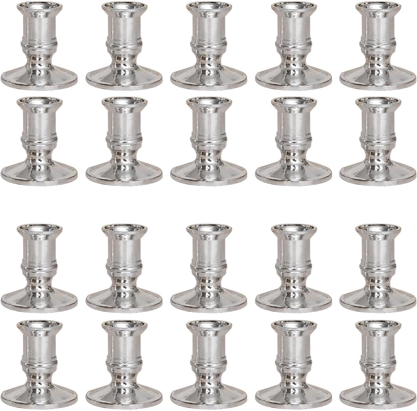 Amazon.com: EKDJKK 20pcs Taper Candle Holders, Plastic Candlestick ...