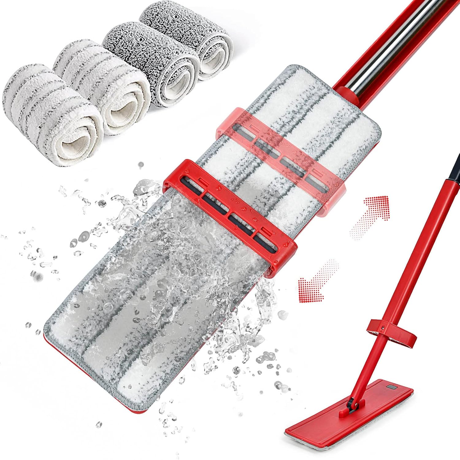 Amazon.com: Floor Mop, HoMettler Microfiber Mop with Self Wringer Set ...