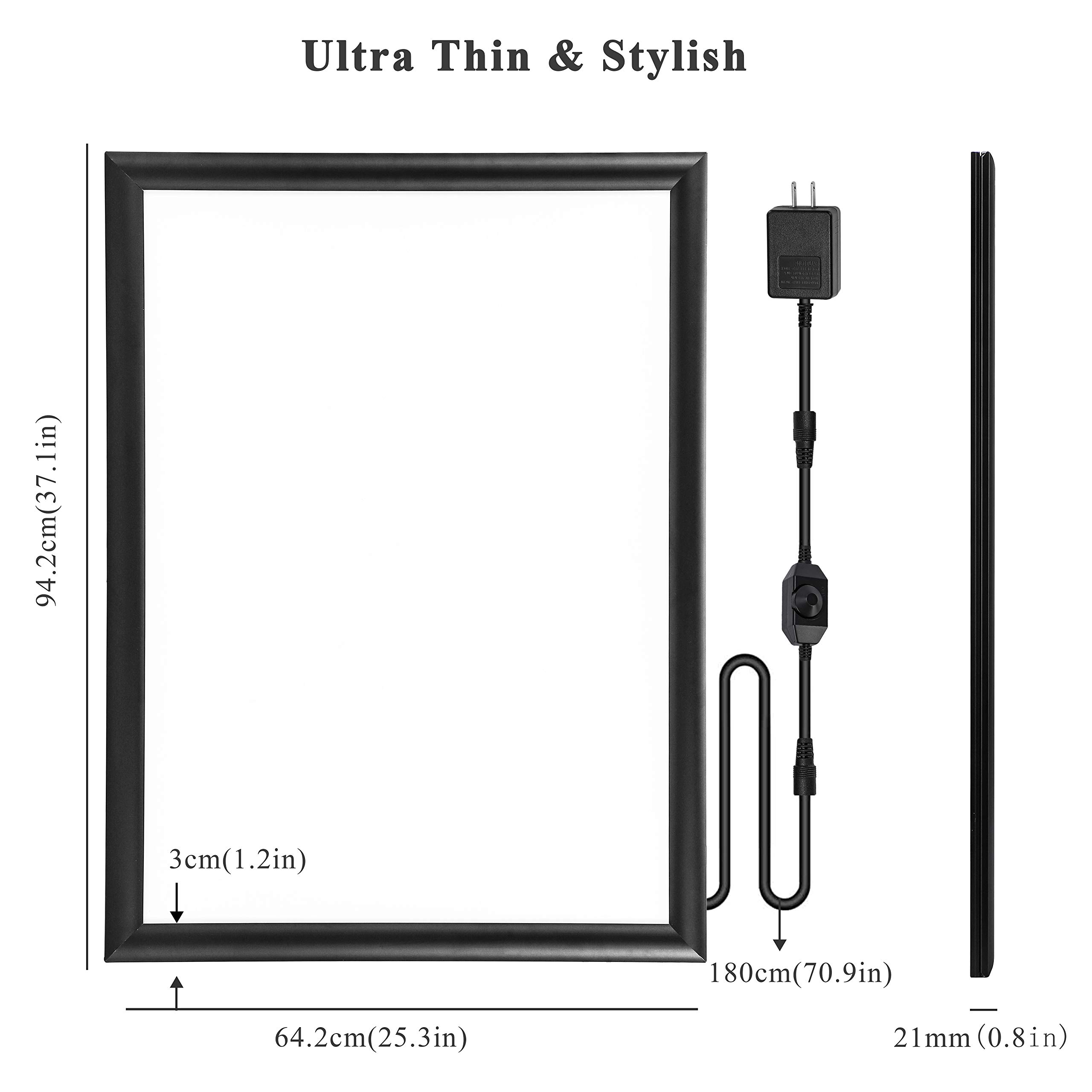 Spolehli Led Poster Frame 24"Ã—36" Snap Frame with Dimmer Switch ...