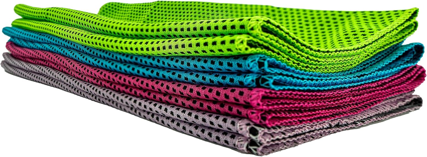 Amazon.com: YOHAKI 4 pcs Cooling Towels for Neck and Face Gym Ice Rags ...