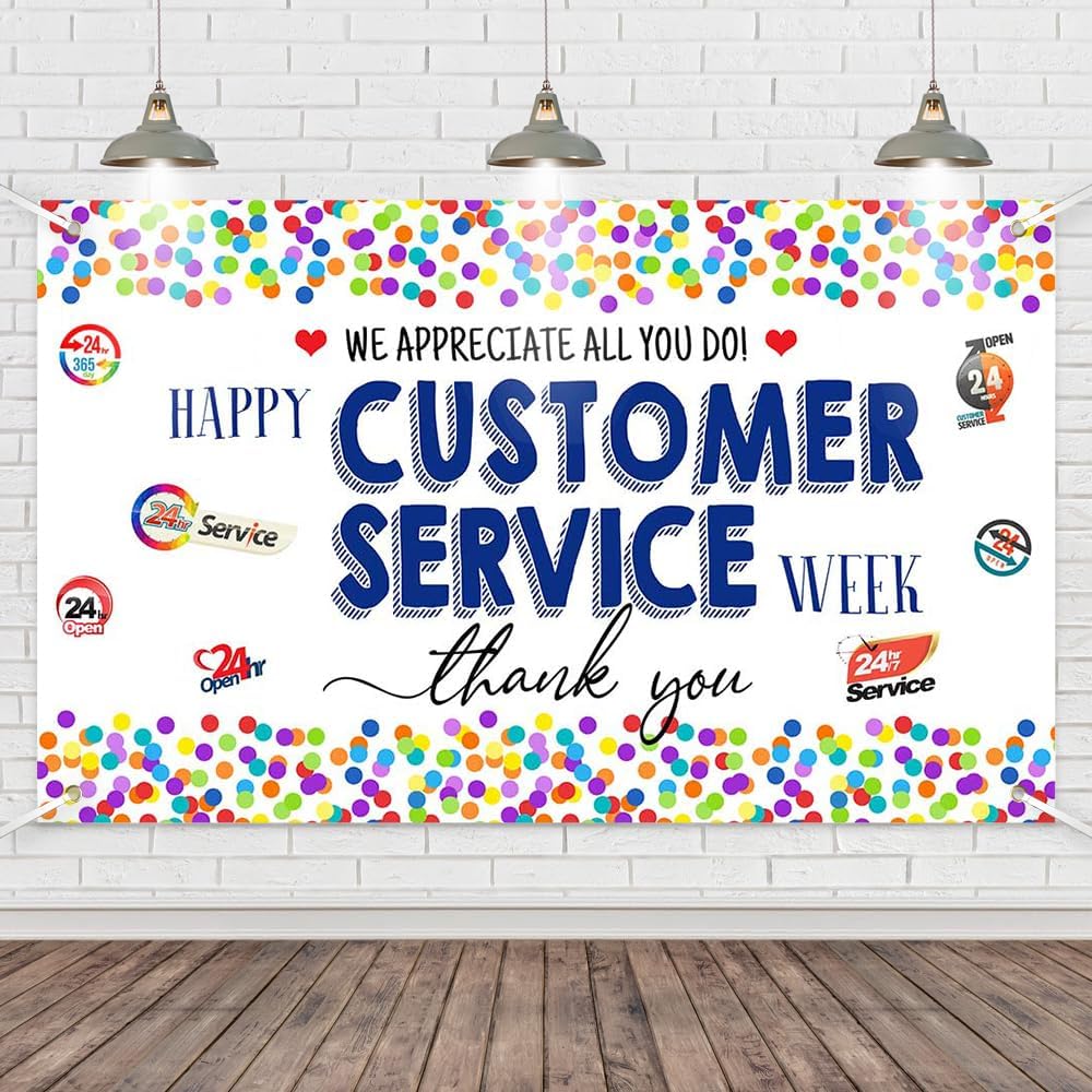 Amazon.com : Wollmix Customer Service Appreciation Week Banner ...
