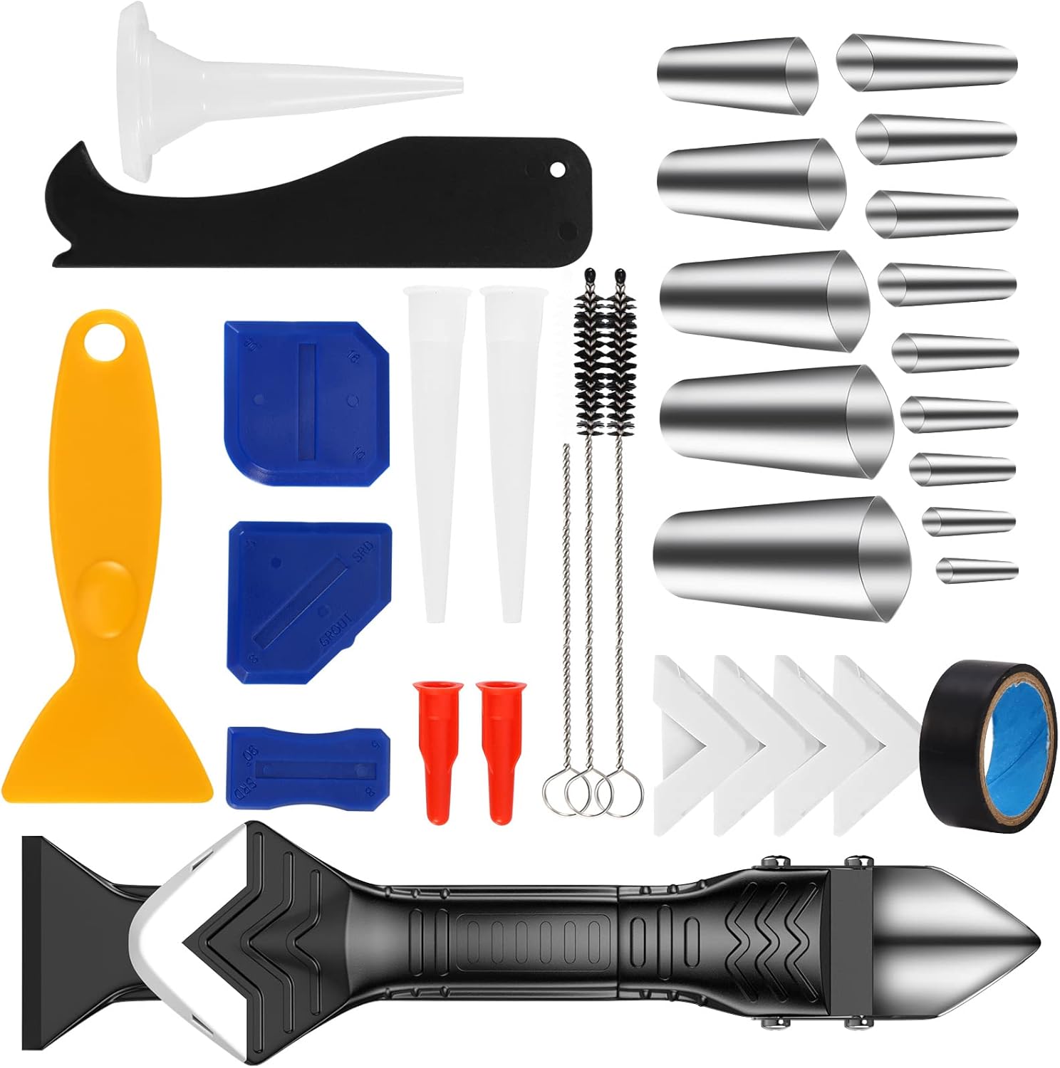 ORIA Caulking Tool Kit, 35 in 1 Caulking Tool with Silicone Trowel ...