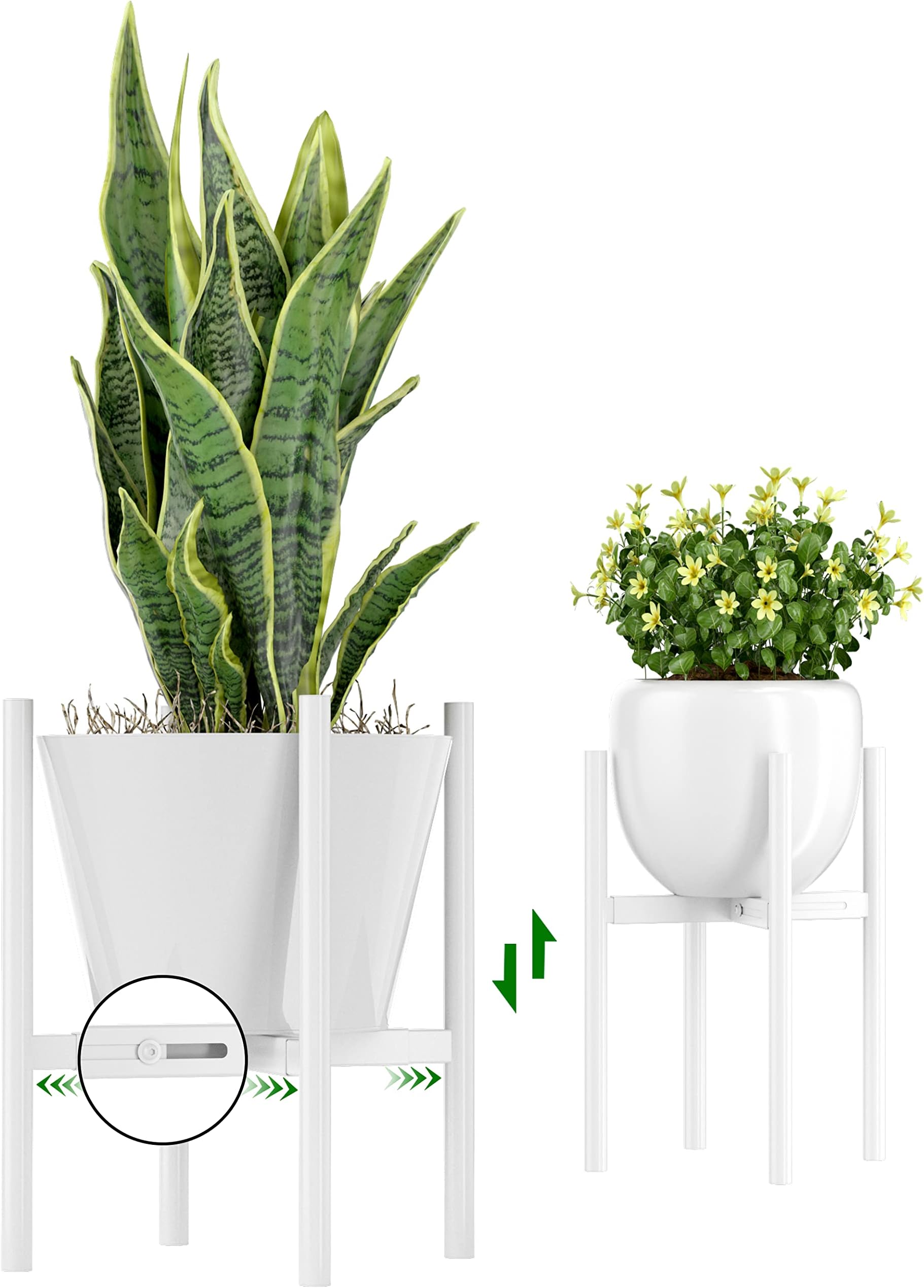 Amazon.com: mDesign Mid Century Planter Indoor/Outdoor Modern Plant ...