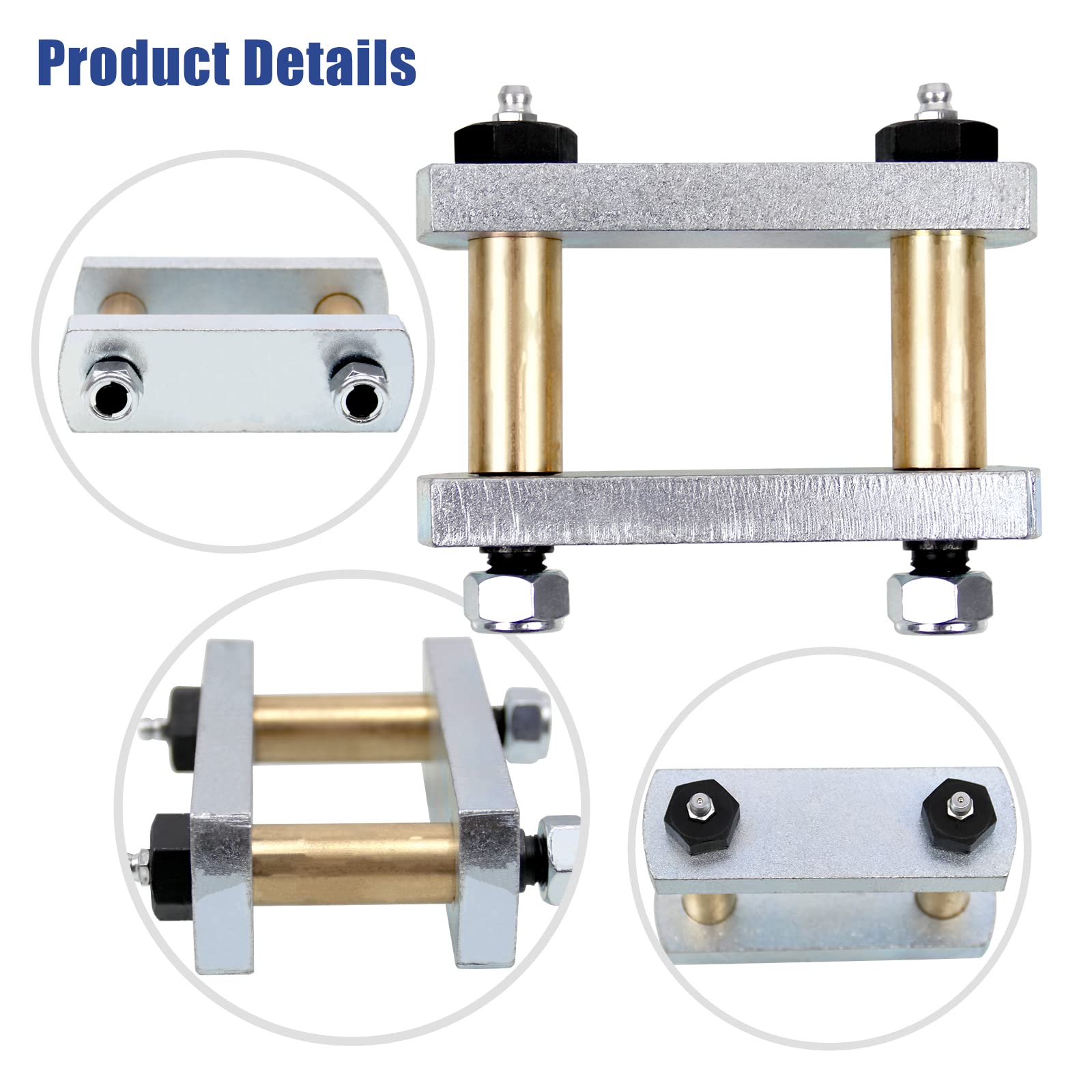 Snapklik.com : Heavy Duty Shackle Upgrade Kit Trailer Shackle Kit 3.125 ...