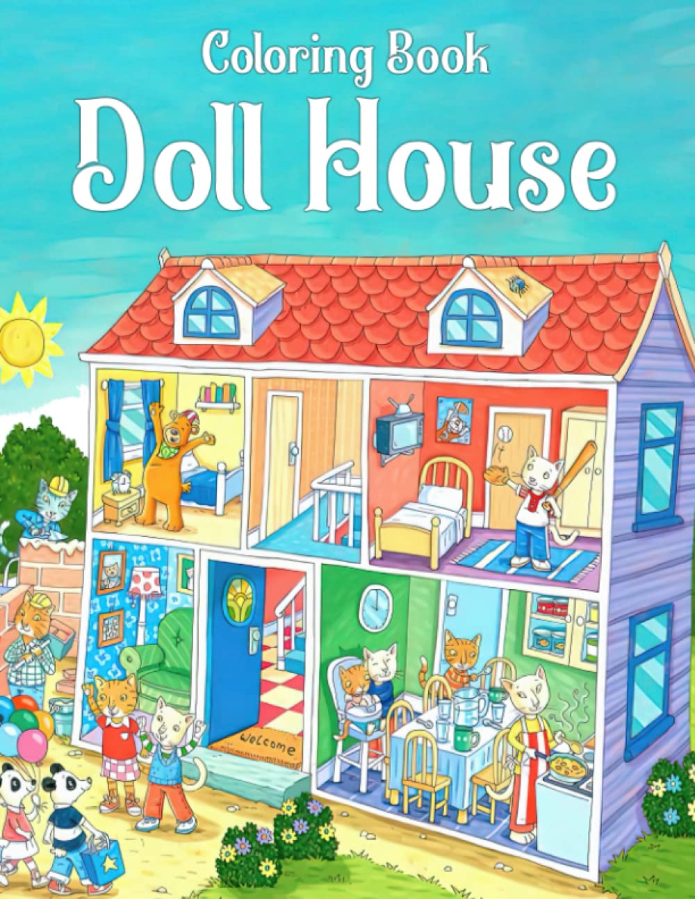 Doll House Coloring Book: Super Cute Coloring Pages With Beautiful ...