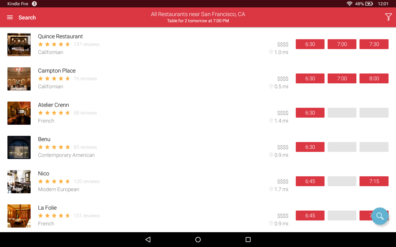 OpenTable for Kindle - Free Restaurant Reservations - App on Amazon ...