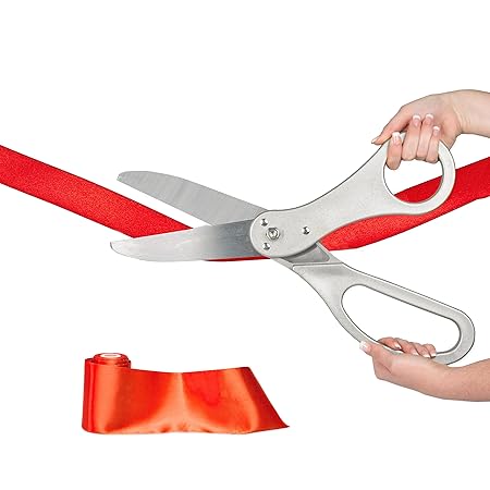 Amazon.com: Crutello Giant Ribbon Cutting Ceremony Kit 21" Giant ...