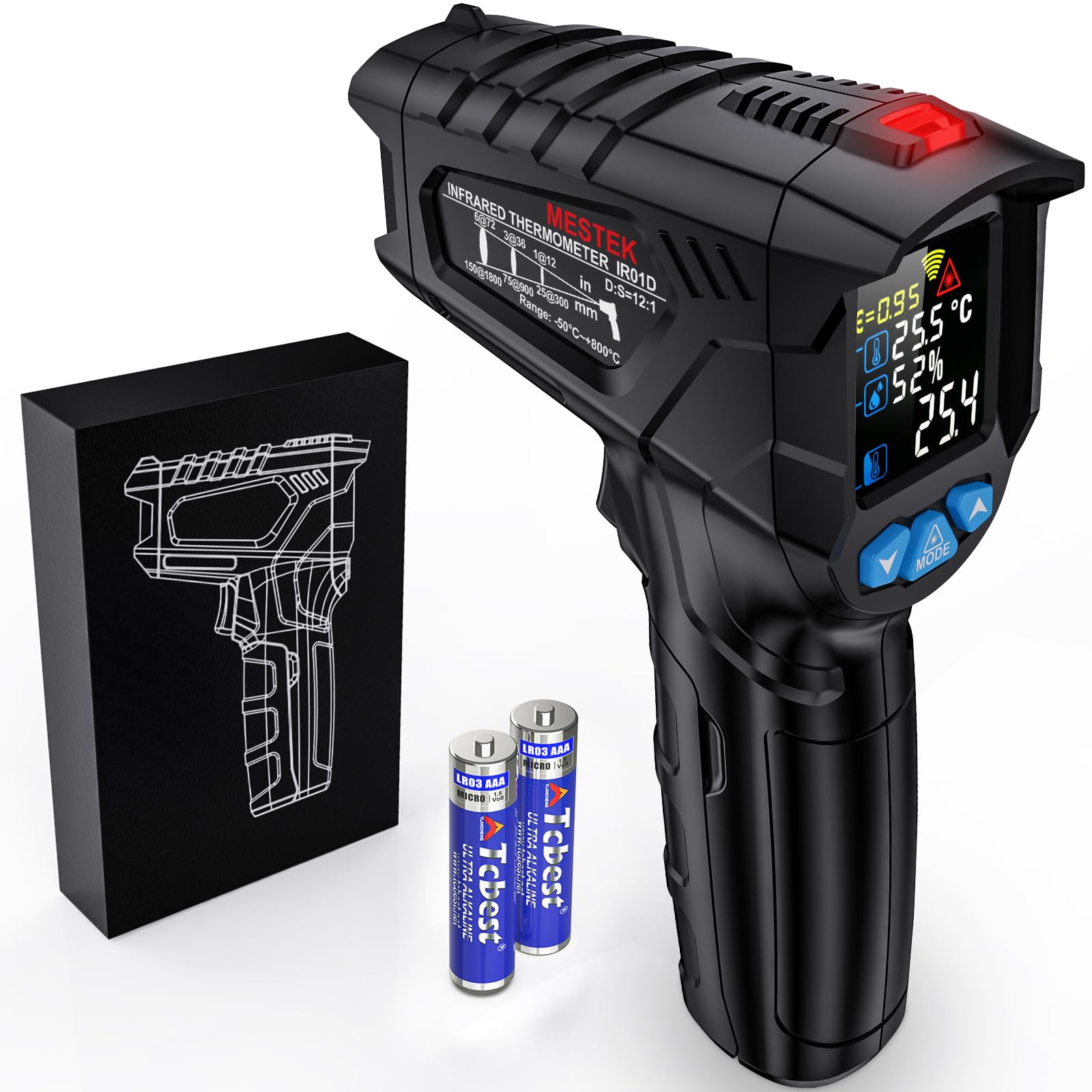 Snapklik.com : Infrared Thermometer Gun, MESTEK Temperature Gun -58 To ...