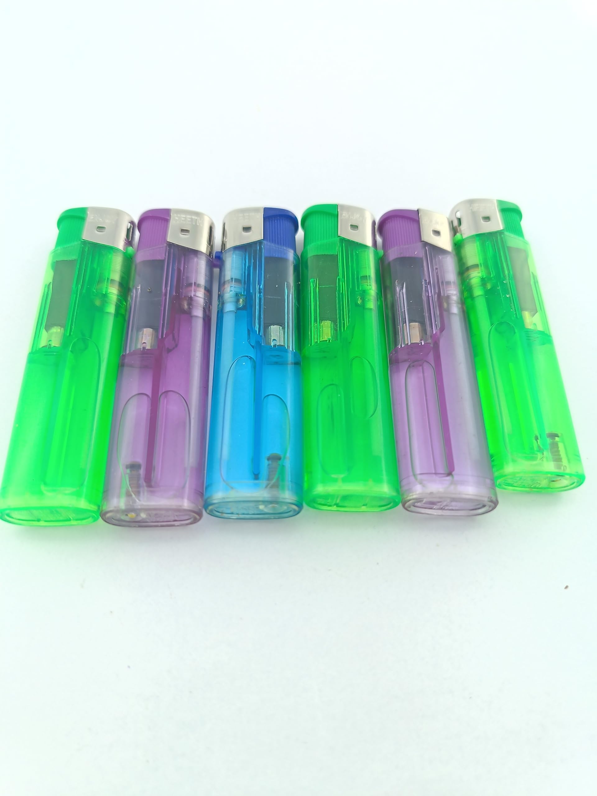 advancedestore (Pack of 6) Cigarette Lighters-Plastic-Stylish-Fancy ...