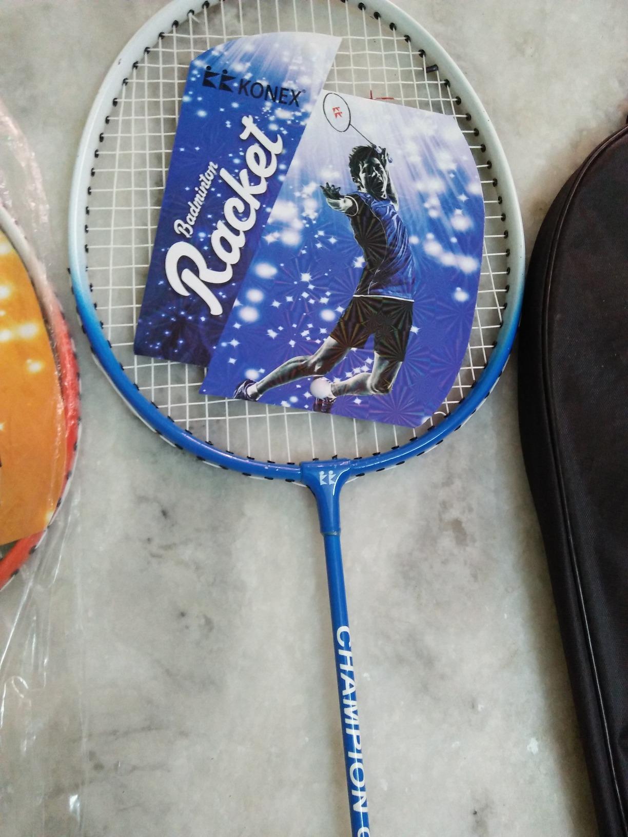 KONEX Carbon-Shaft Badminton Racquet 68 cm x 21 cm x 2 cm, Assorted ...
