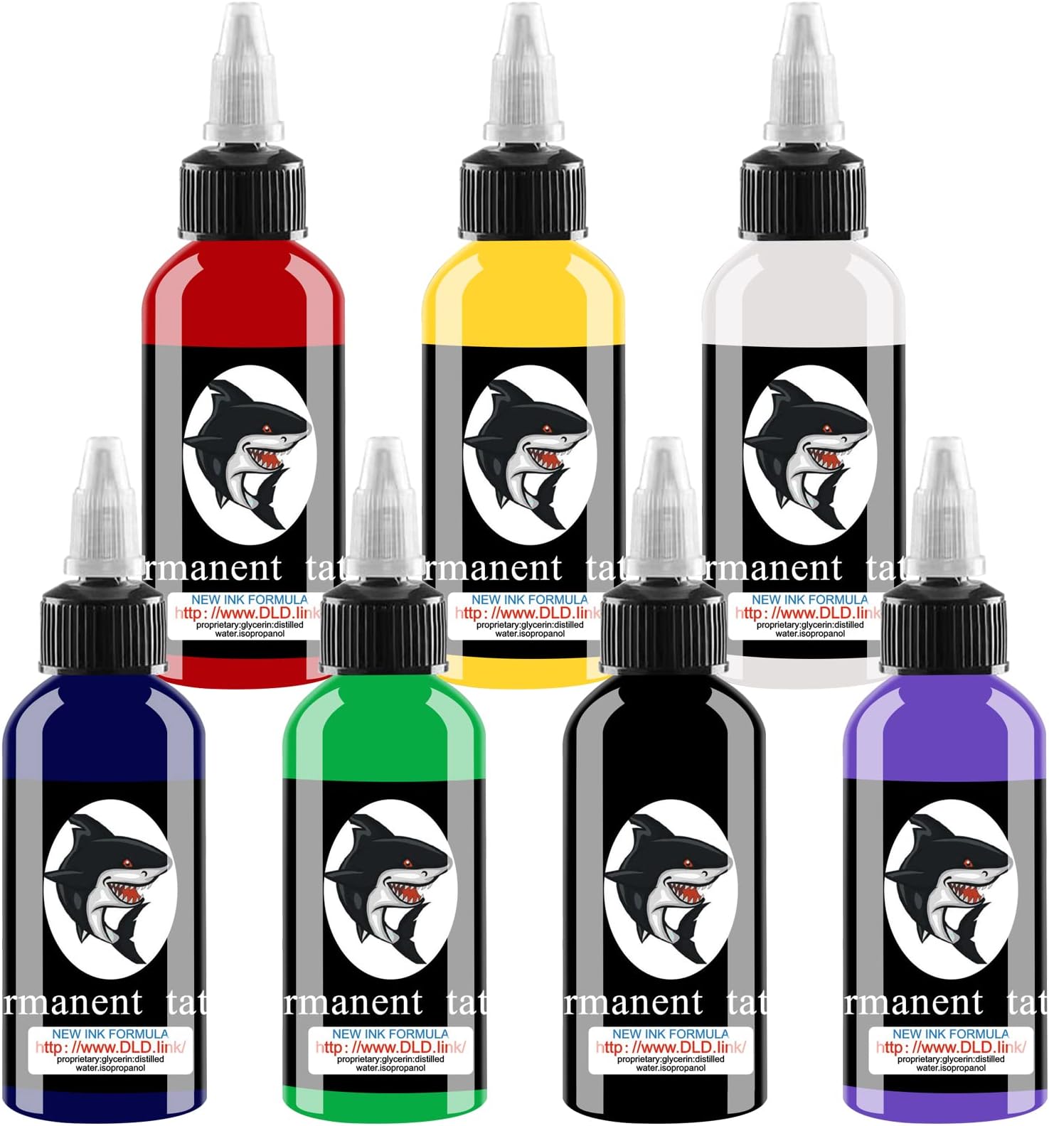Amazon.com: AYCOS 7 Color Tattoo Ink Set - 60ml/Bottle Tattoo Ink ...