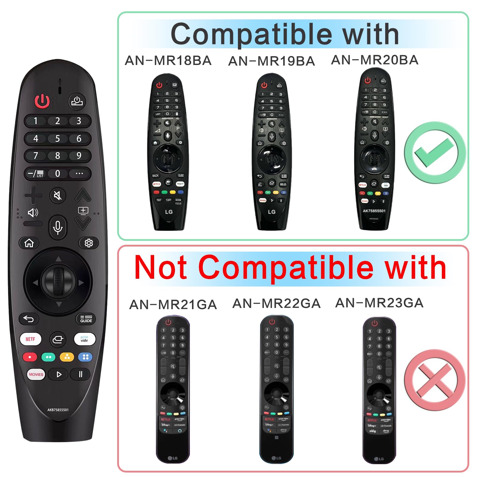 Snapklik.com : Replacement Magic Remote Control For LG Smart TV Remote ...