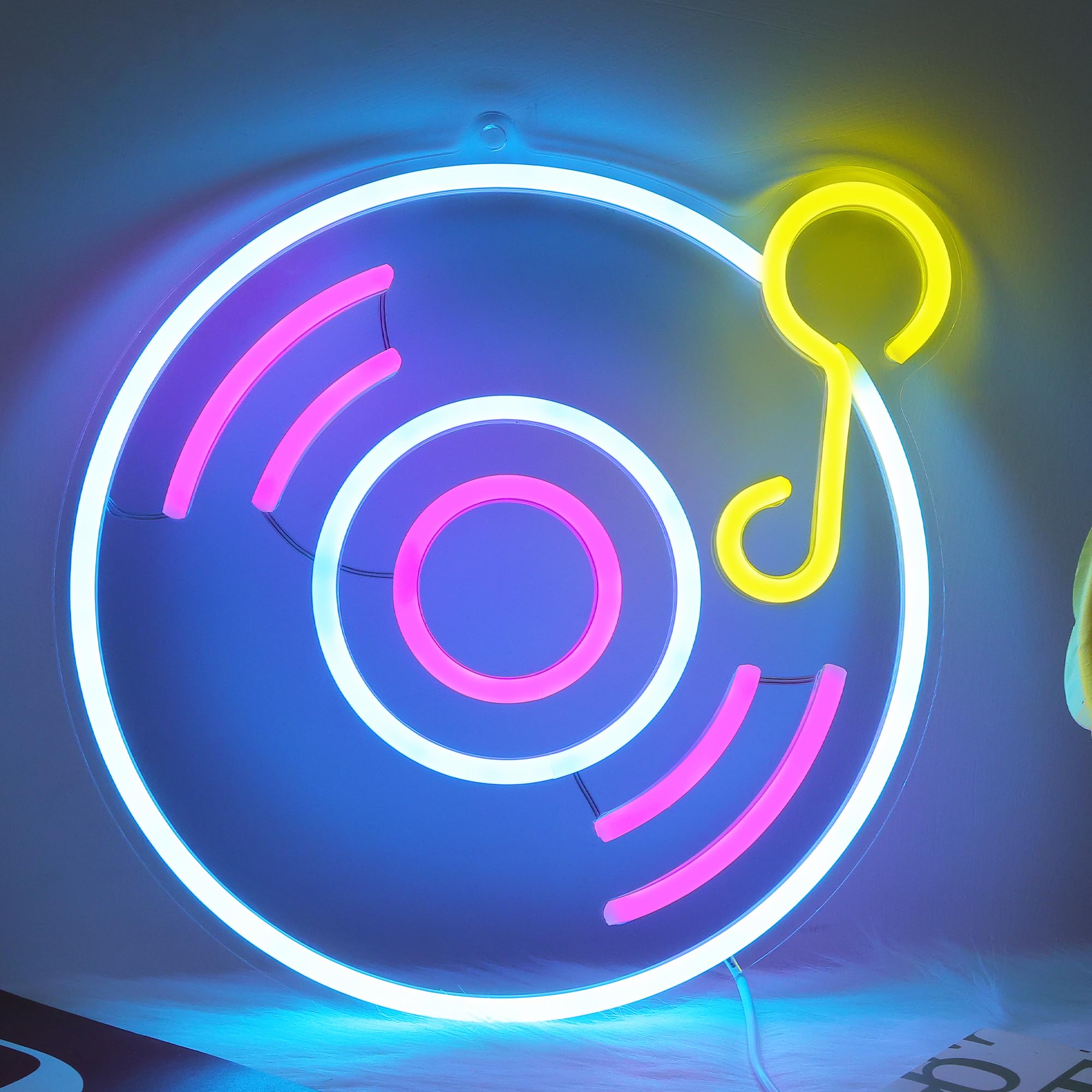 YuanDian Record Neon Sign, Music LED Neon Lights for Live Music Room ...