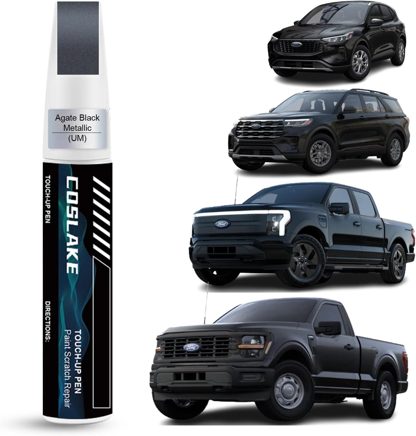 Amazon.com: COSLAKE Car Touch Up Paint(Agate Black Metallic(UM)) for ...