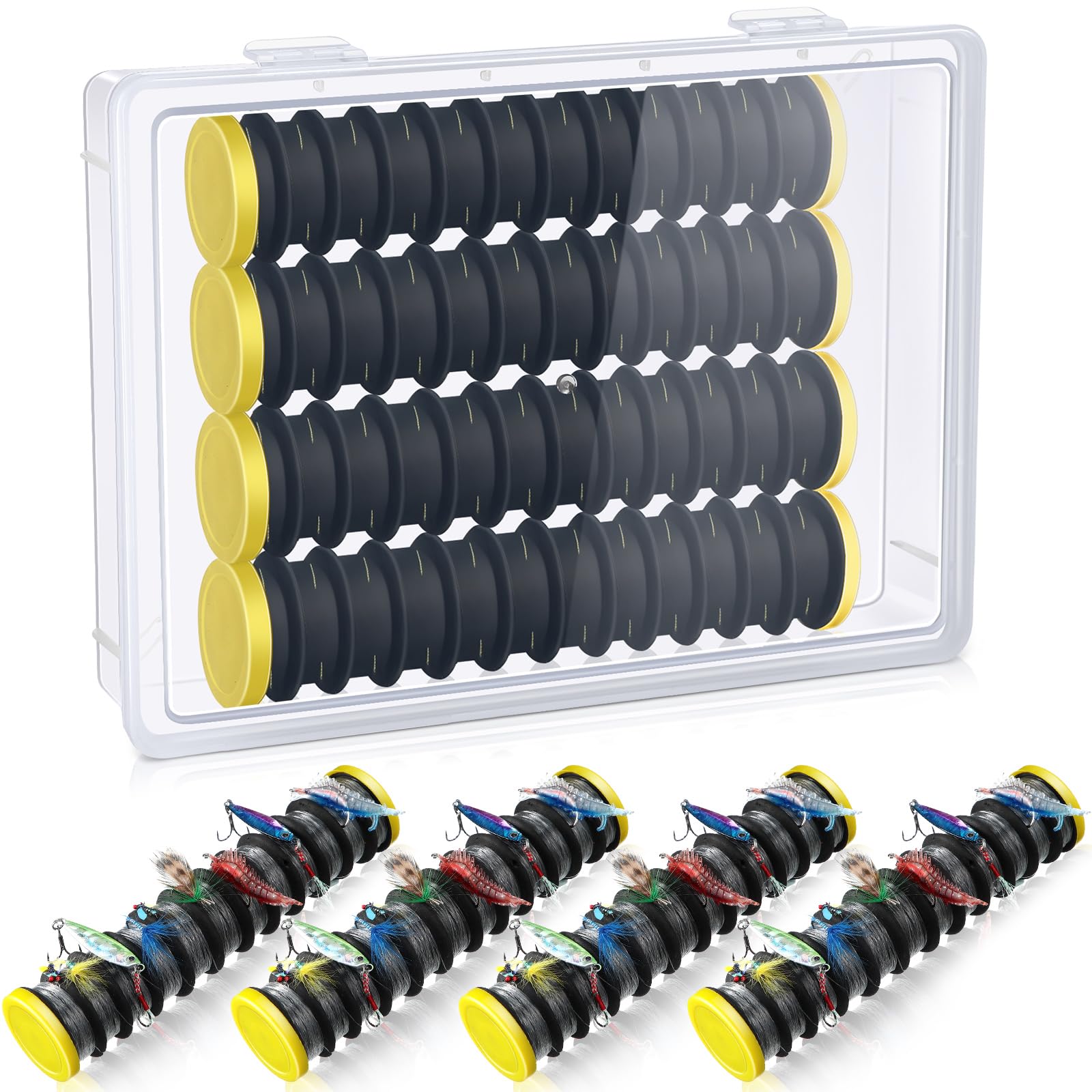 Amazon.com : Fishing Line Organizer Storage Keeps Snells and Rigs ...