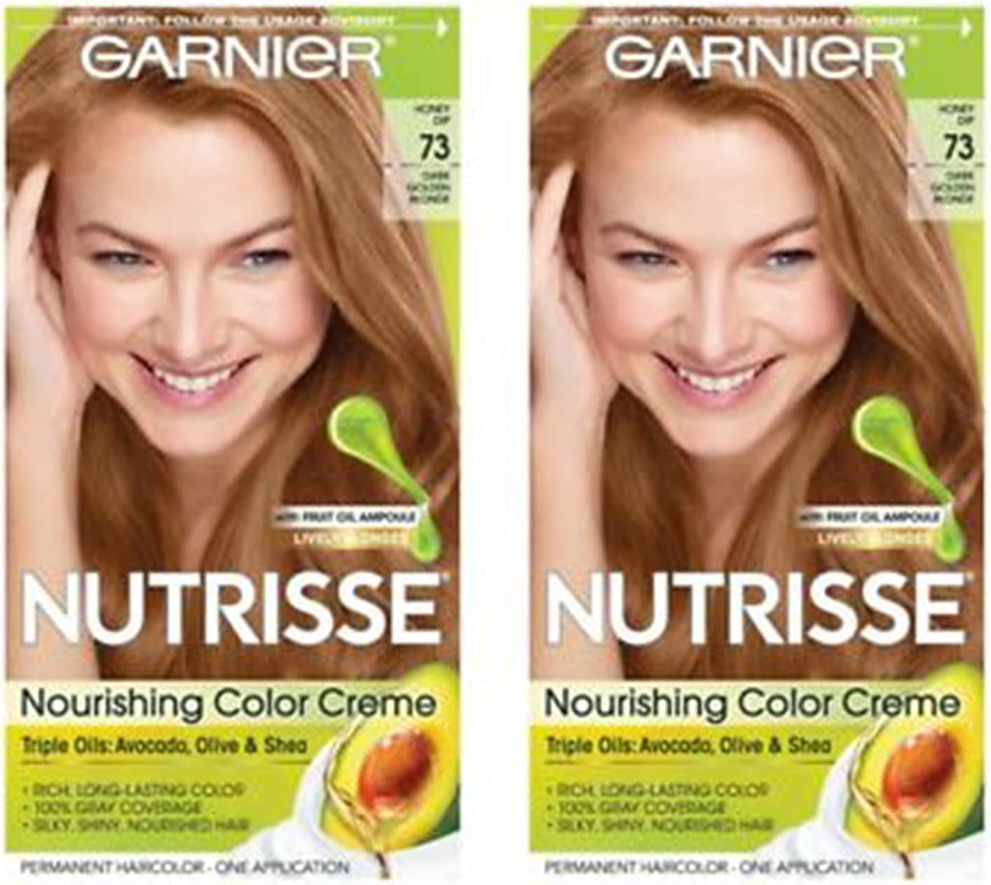 Amazon.com: Garnier Nutrisse Haircolor, 73 Dark Golden Blonde 1 ea ...