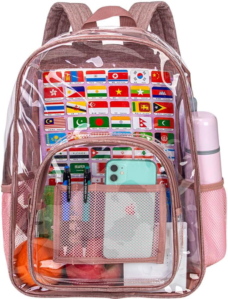 Amazon.com | Clear Backpack 12x12x6 Stadium Approved, Transparent Mini ...