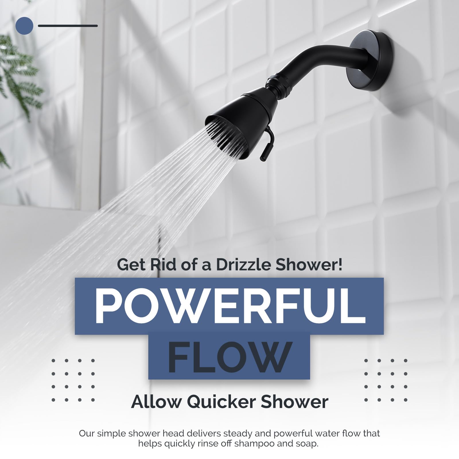 Snapklik.com : Shower Head, Brass High Flow Shower Spray Head ...