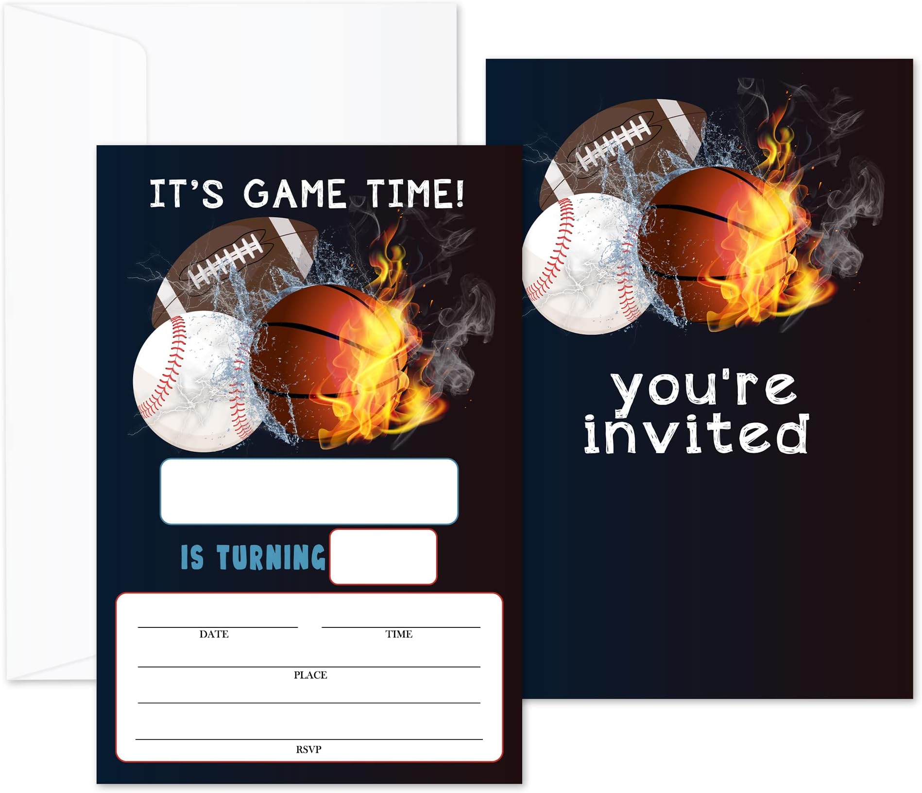 Amazon.com : All Star Sport Birthday Party Invitations Cards for Boys ...
