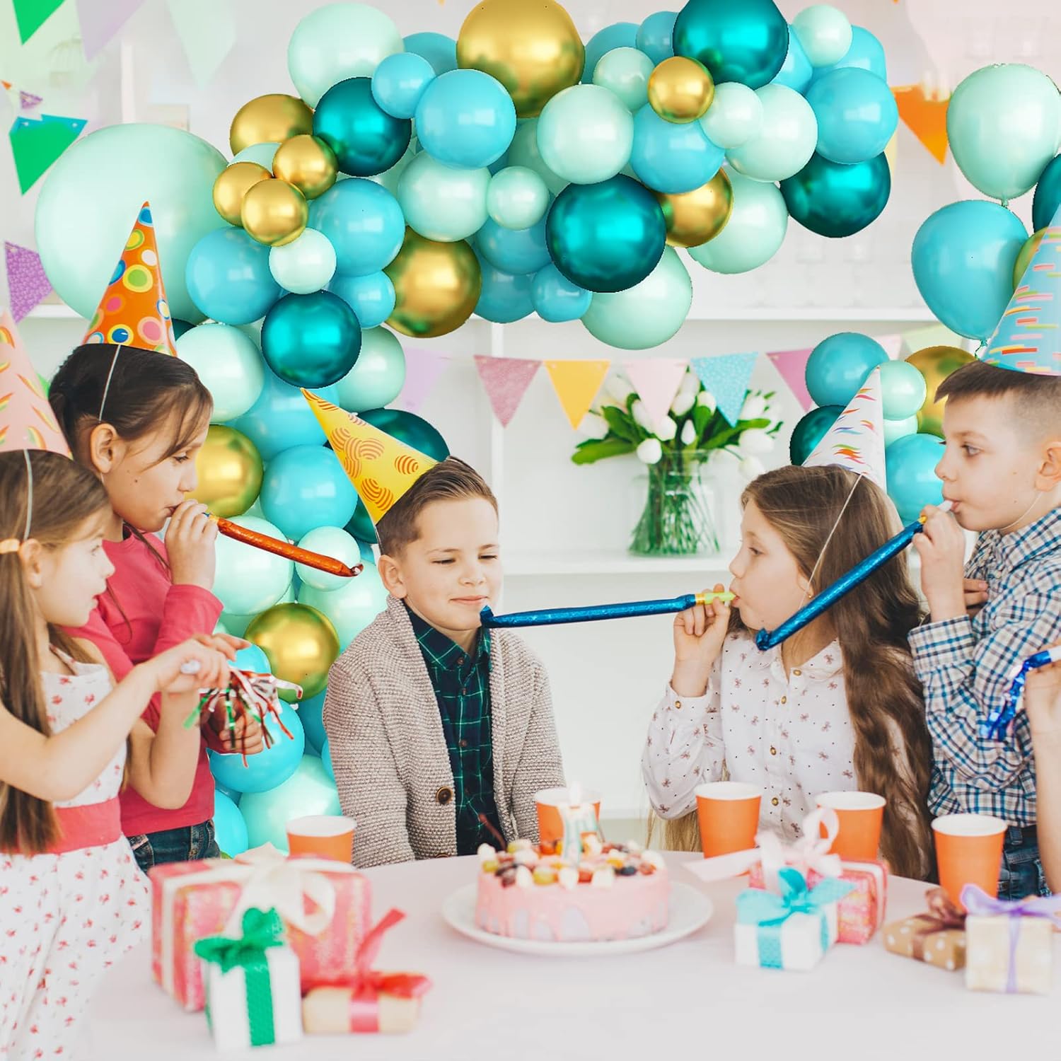 Kit de arco de globos de color azul turquesa, kit de guirnalda de ...