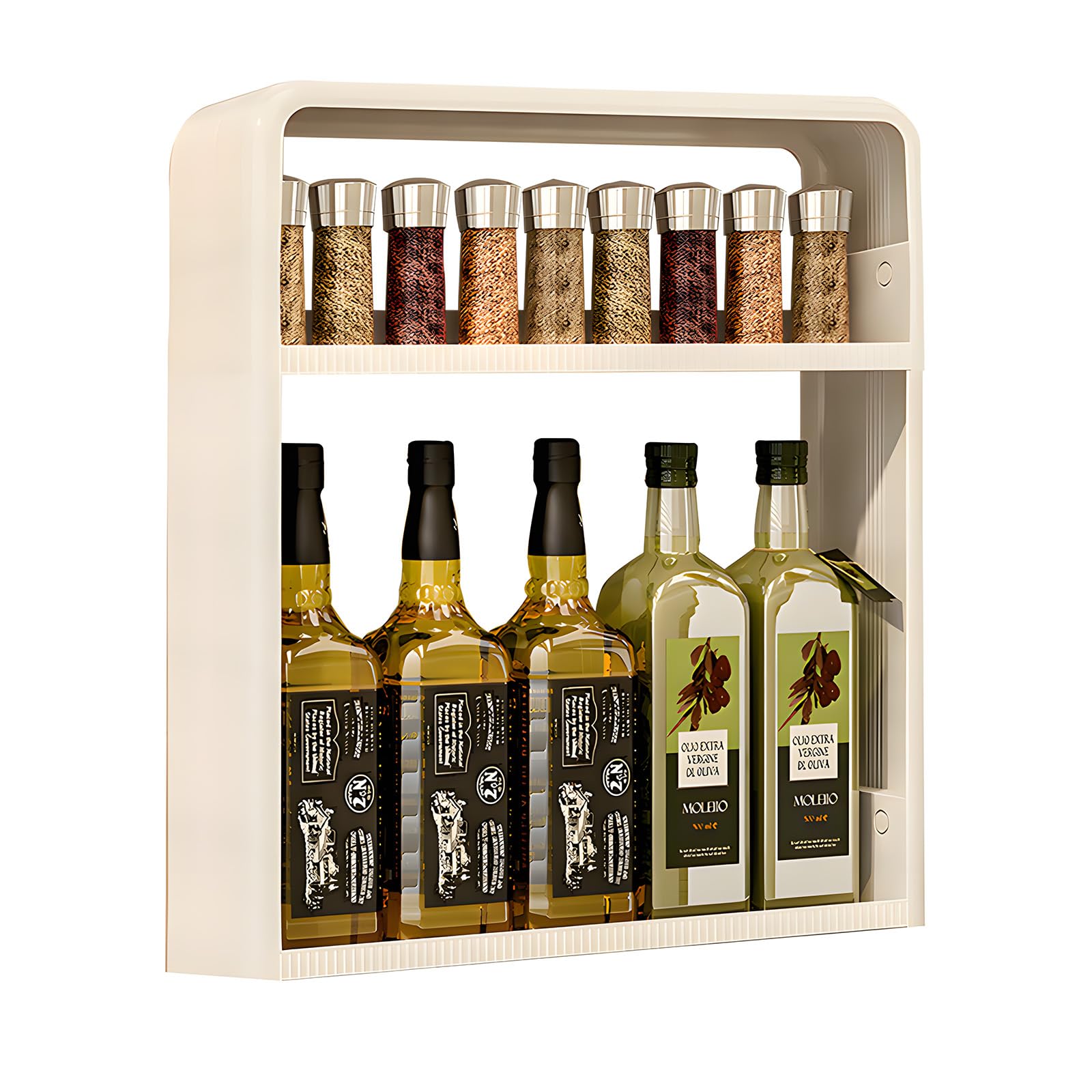 Spice Rack Organizer, 2 Shelves Plastic Spice Racks Organizer Wall ...
