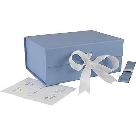 Amazon.com: Hallmark 7" Gift Box with Lid and Paper Fill (Blue) for ...