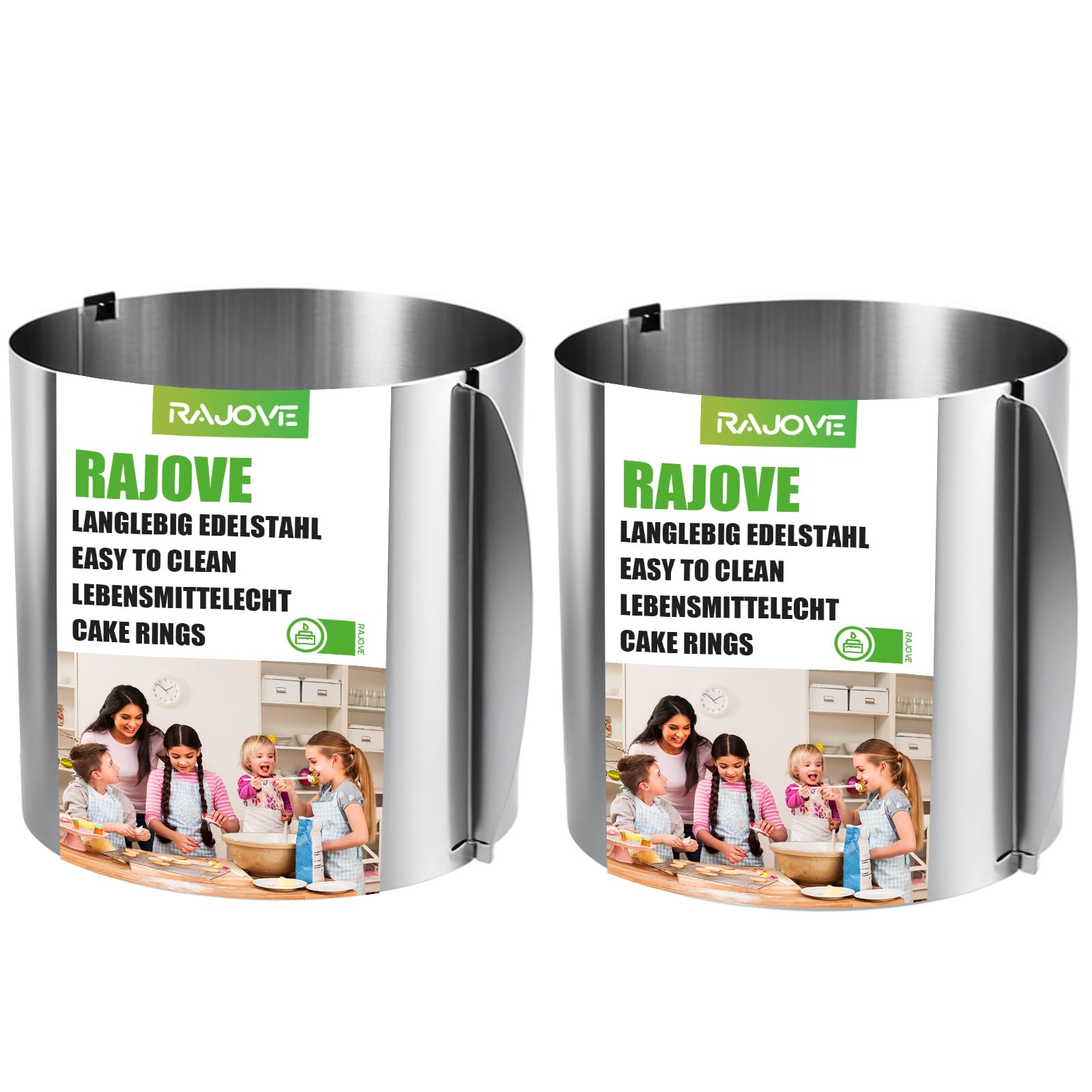 Amazon.com: 2 Pcs Adjustable Cake Mold Rings - 6 to 12 Inch Round ...