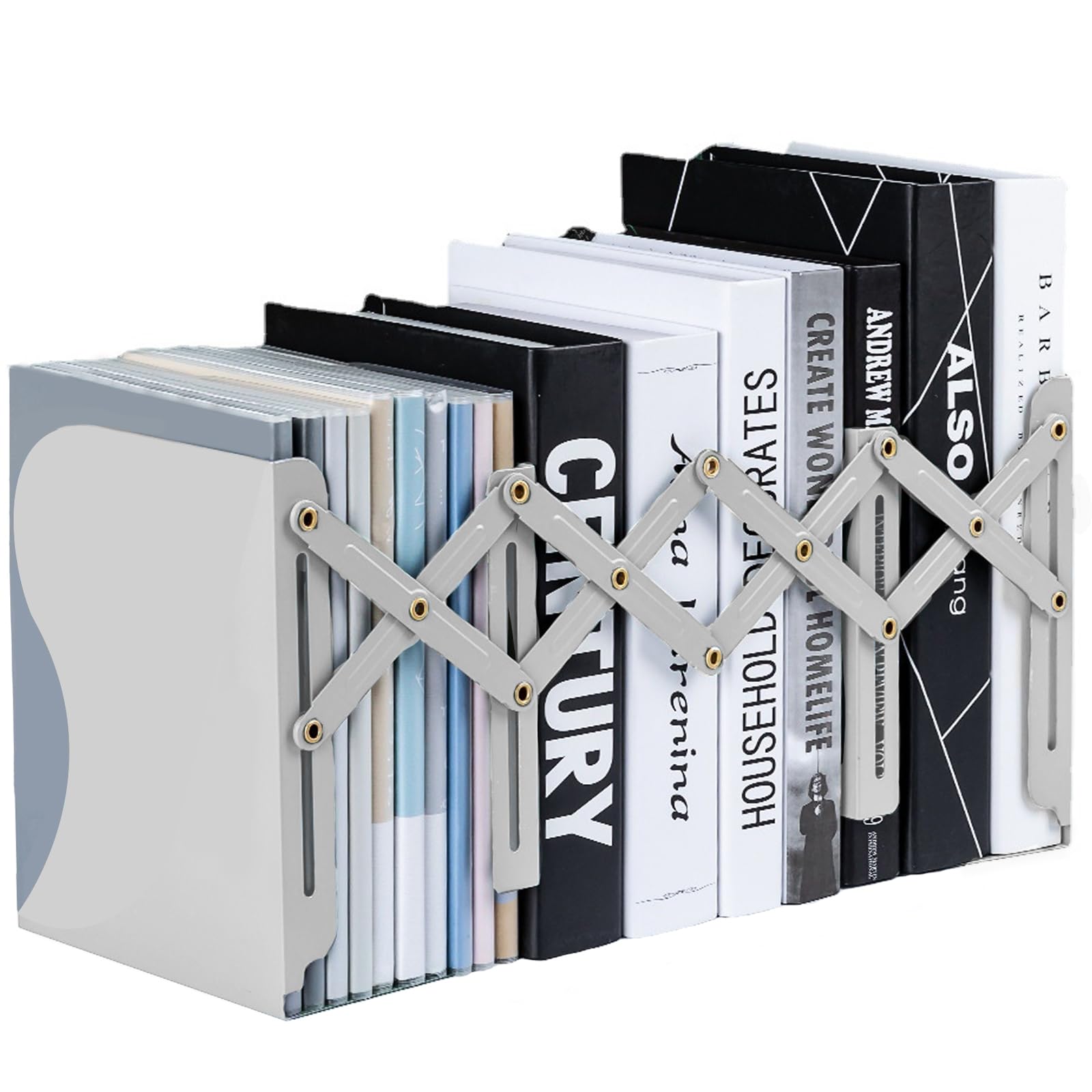 Book Ends - Adjustable Metal Book Ends for Shelves, Heavy Duty ...