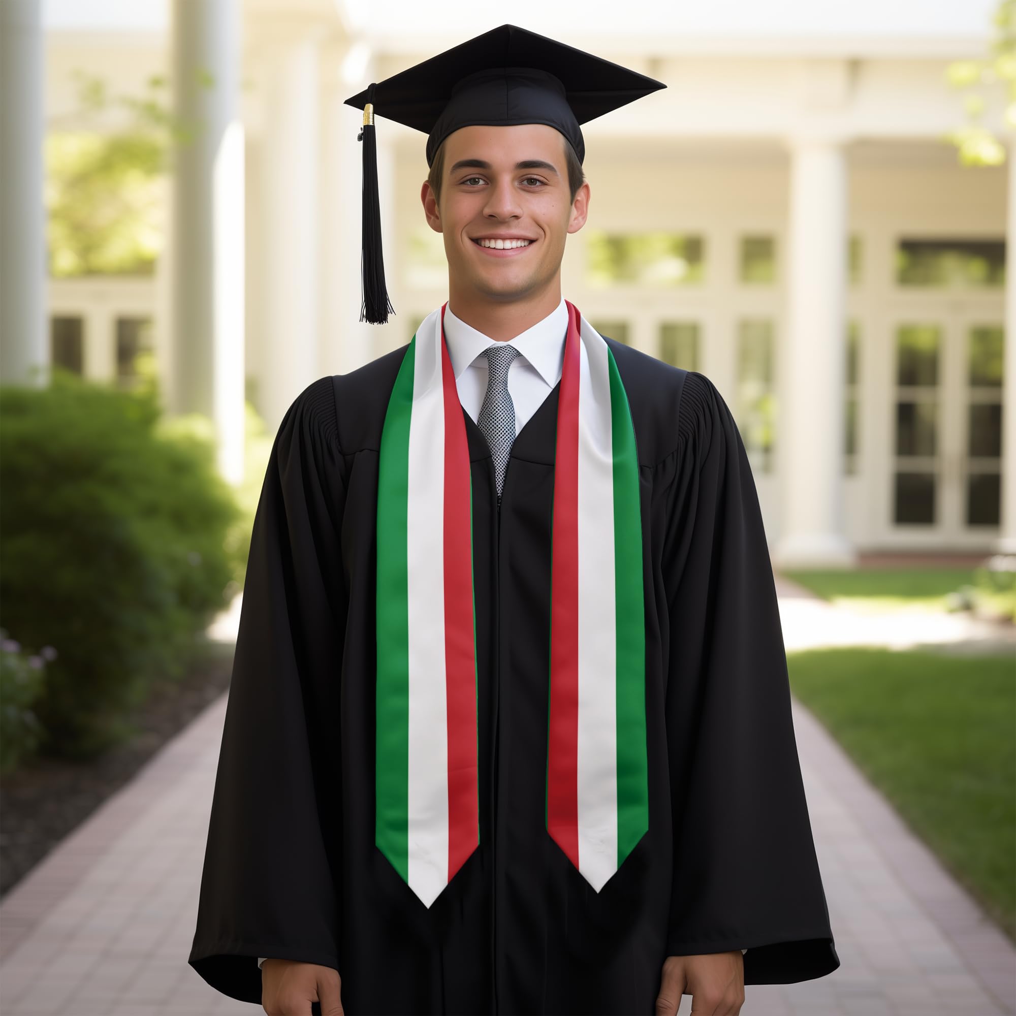 Snapklik.com : Italy Flag Graduation Stole Italian Flag Graduation Sash ...