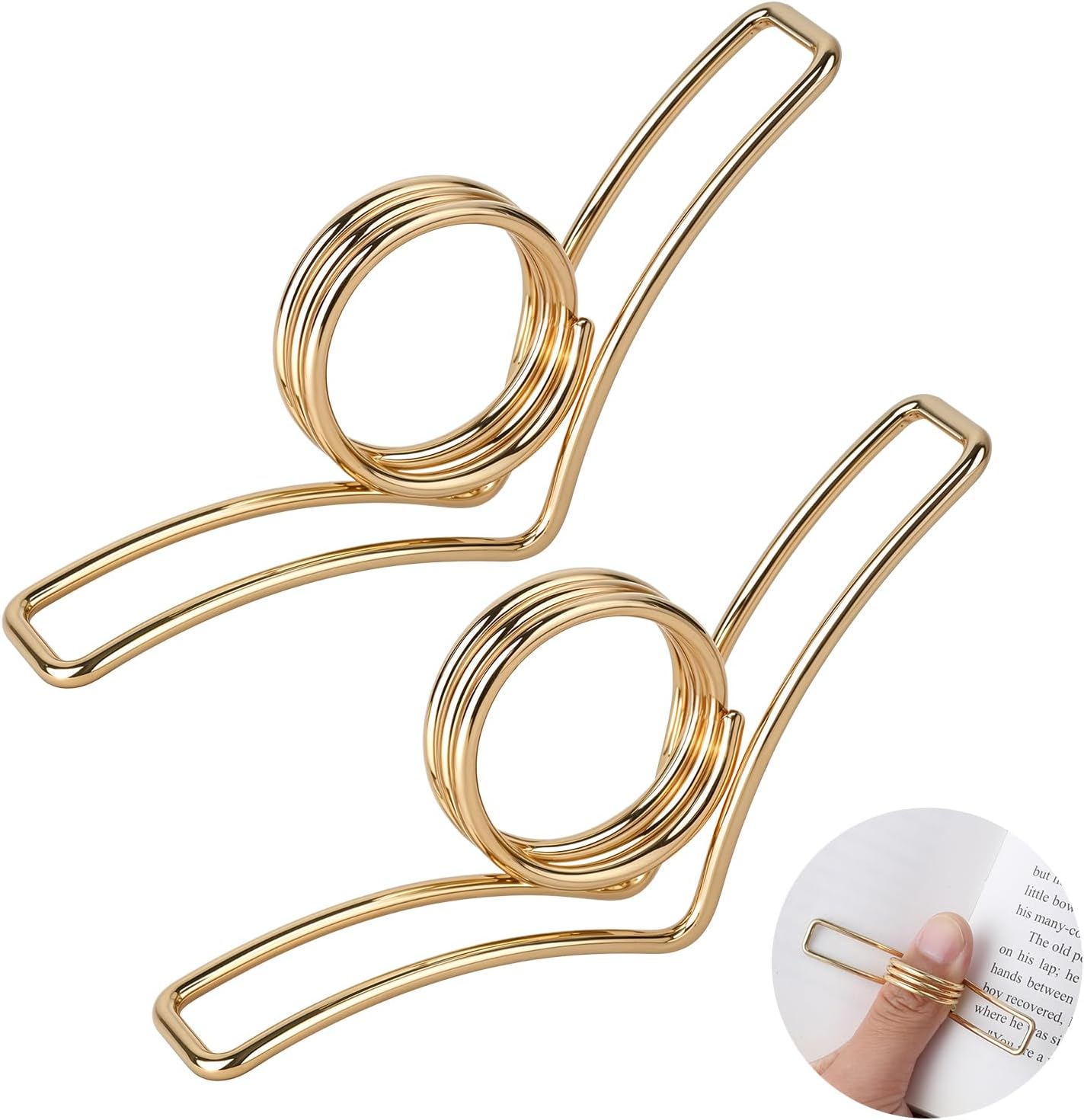 Amazon.com : 2Pcs Book Page Holder, Thumb Book Page Holder, Metal Thumb ...