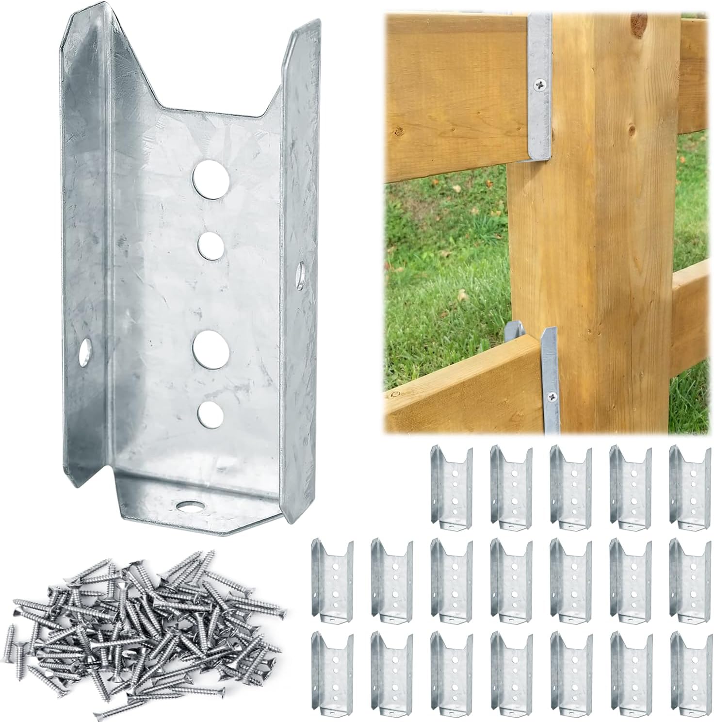 Amazon.com: Simpson Strong-Tie ‎FB24Z ZMAX Galvanized Fence Rail ...