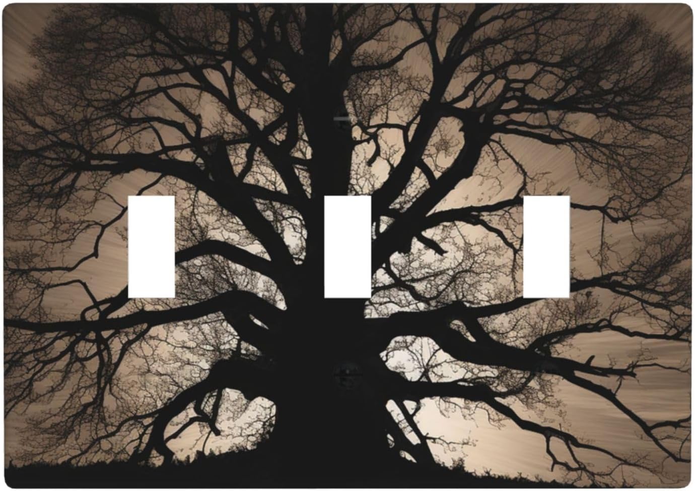Triple Toggle Switch Wall Plate Tree Silhouette Toggle Light Switch ...
