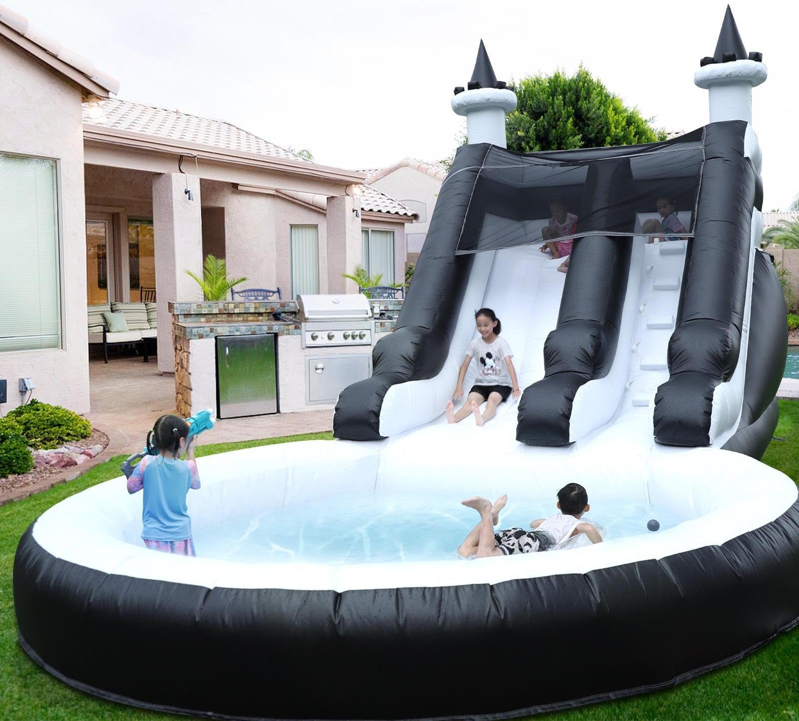 Amazon.com: 24FT(L) Inflatable Water Slide for Adults Big Kids Backyard ...