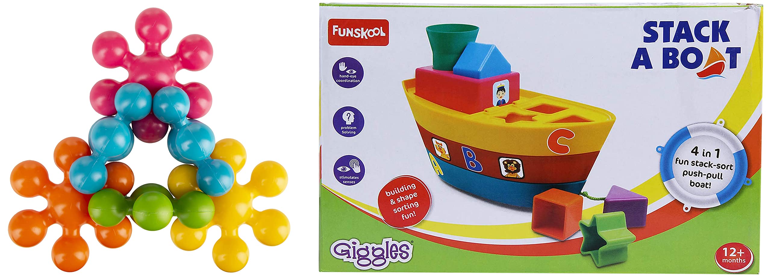 Buy Funskool Star Links, Multicoloured Interlocking Learning ...