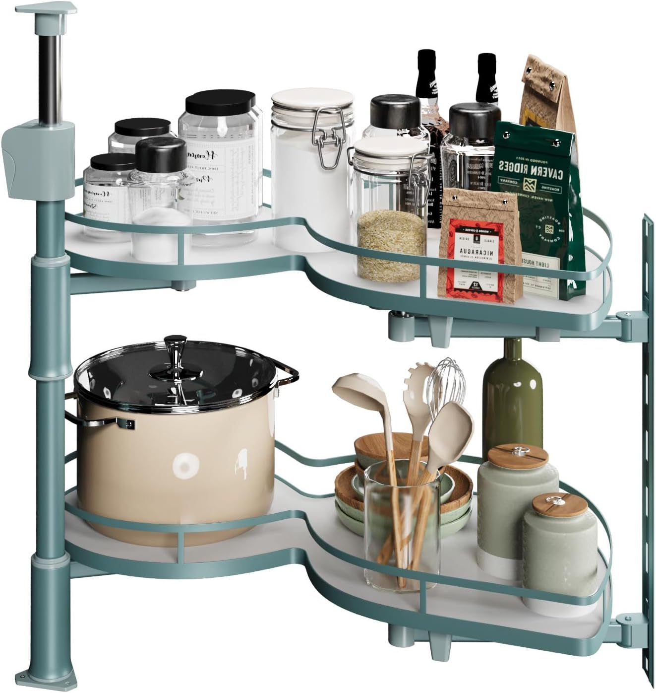 Amazon.com: jkxoo Blind Corner Cabinet Pull Out Organizer, 36'' Swing ...