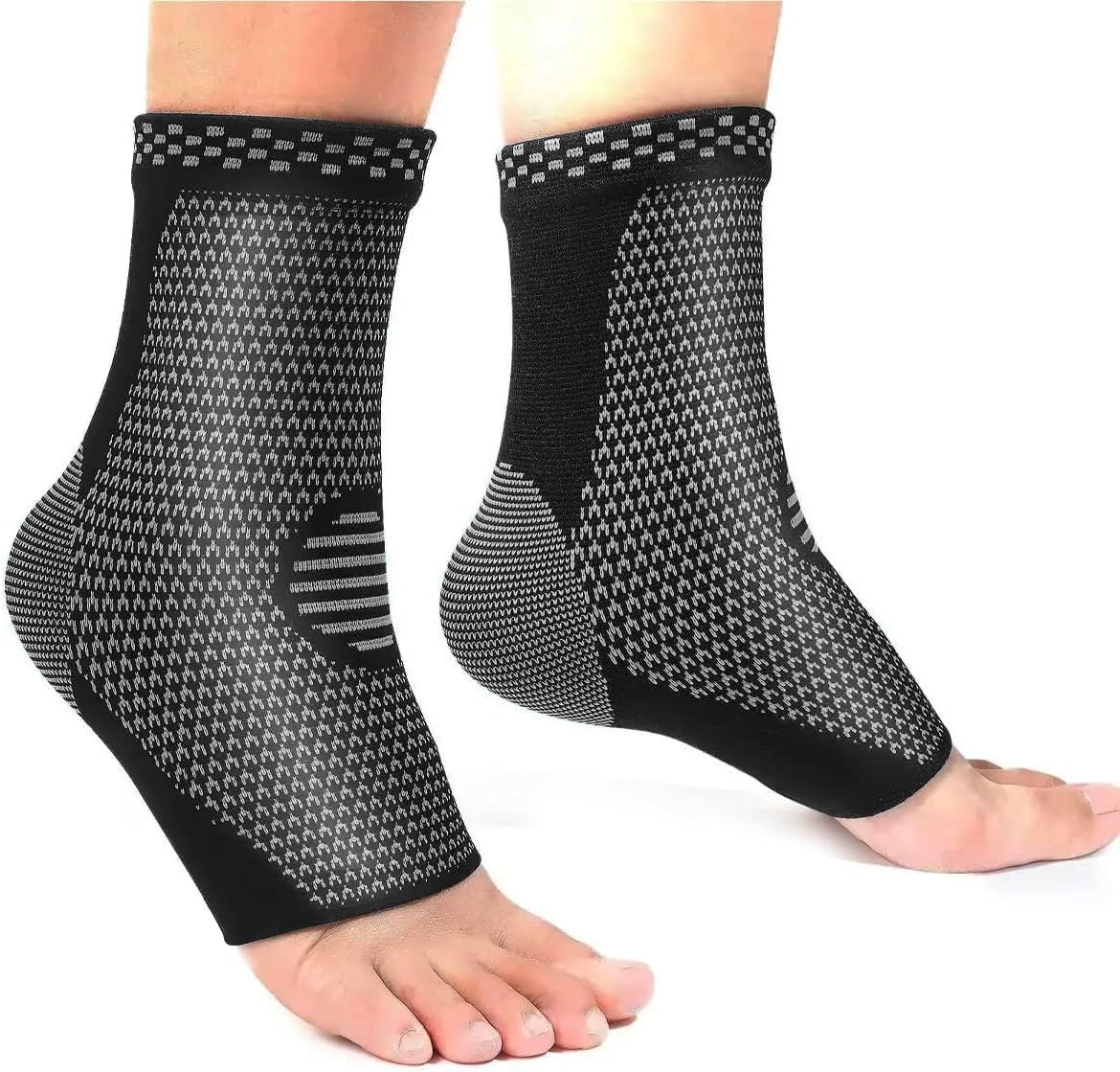 Plantar Fasciitis Socks,H HOME-MART 2 Pack Ankle Brace Socks ...