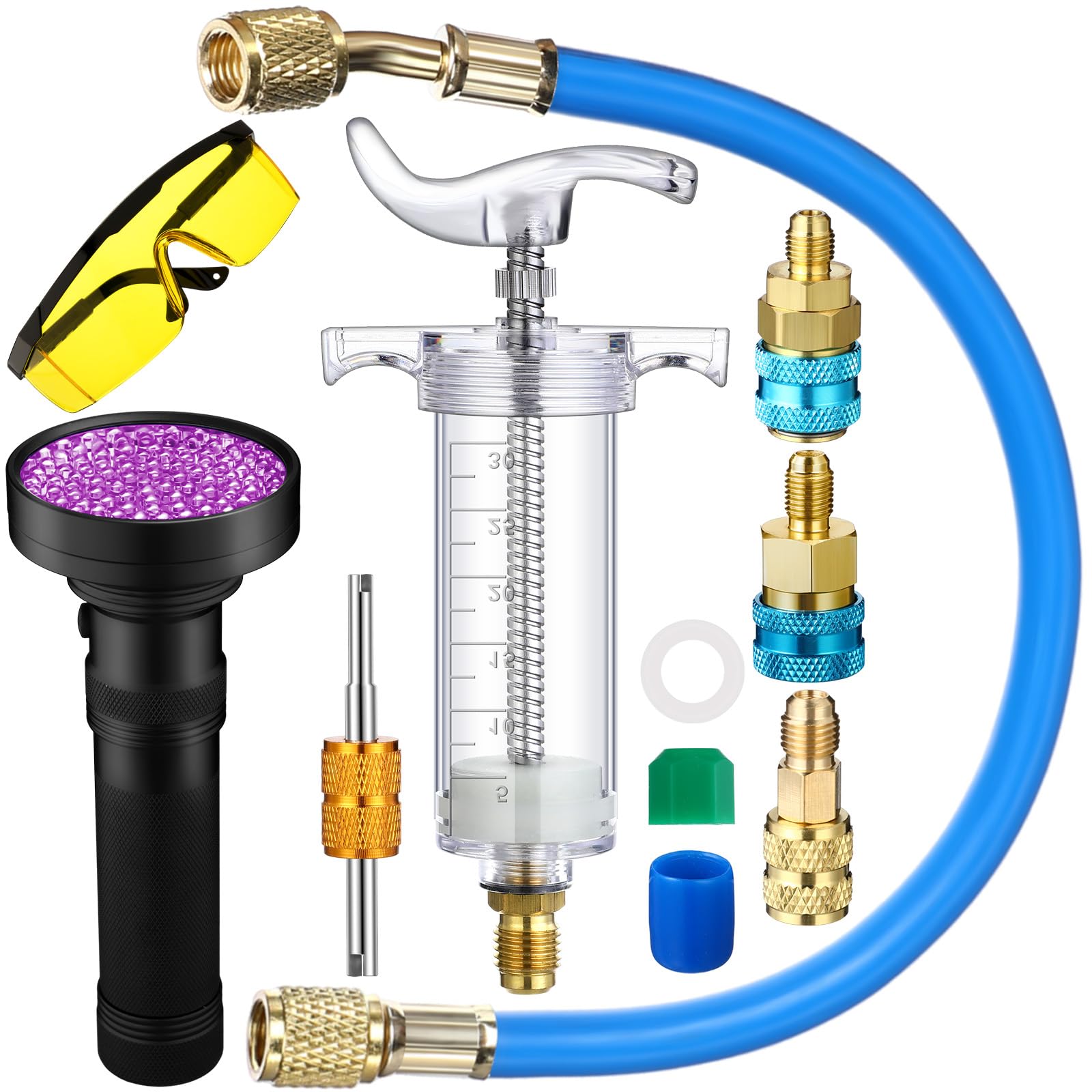 Snapklik.com : Tellegloww Oil And Dye Injector Kit 1/4" SAE