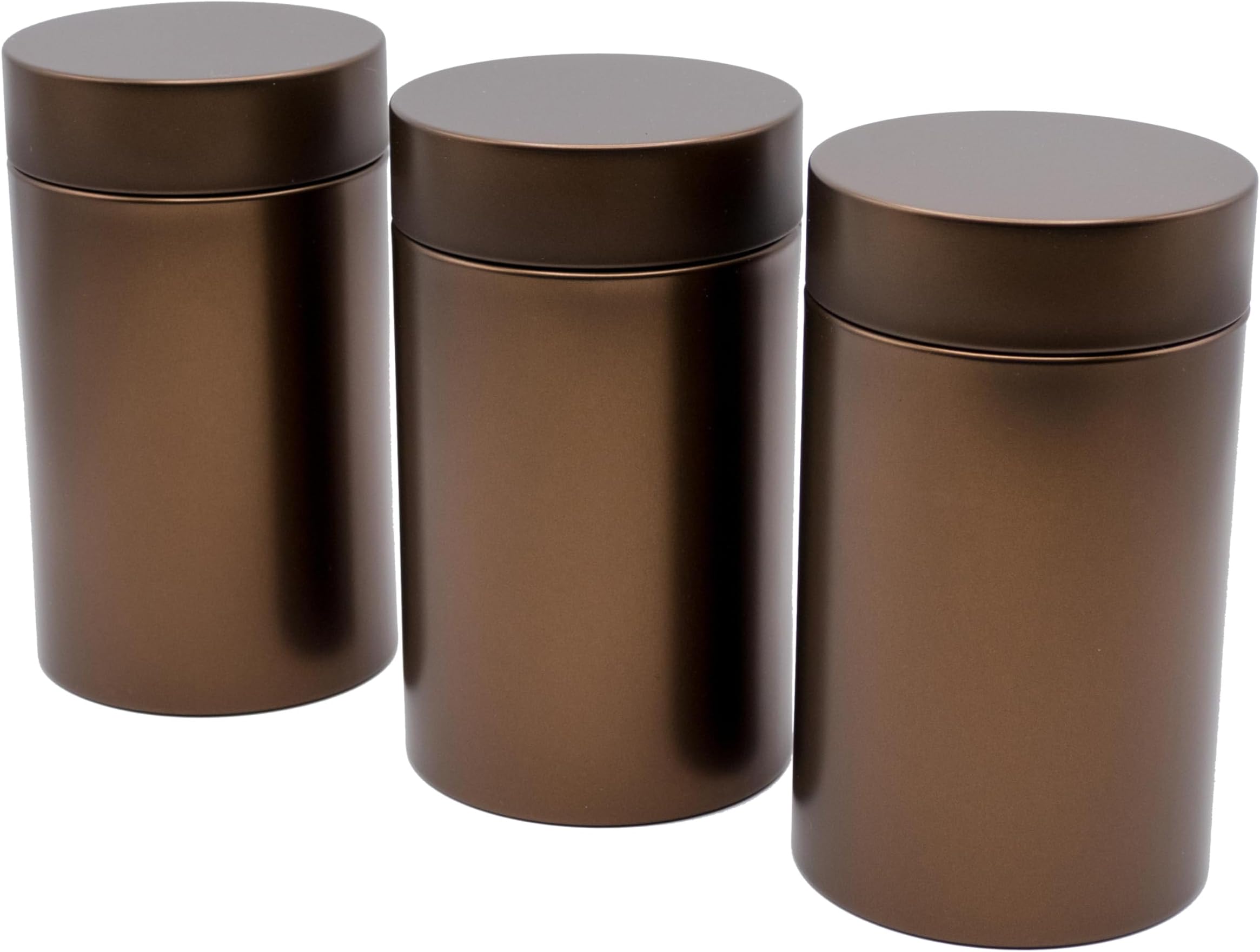Dosenritter | 6 x edle eckige Teedose/Vorratsdose, Schwarz Gold ...