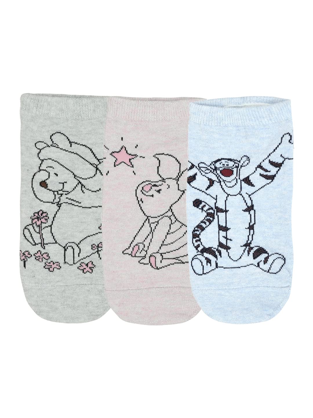BALENZIA x Disney Winnie the Pooh Character Cotton and Spandex Lowcut ...