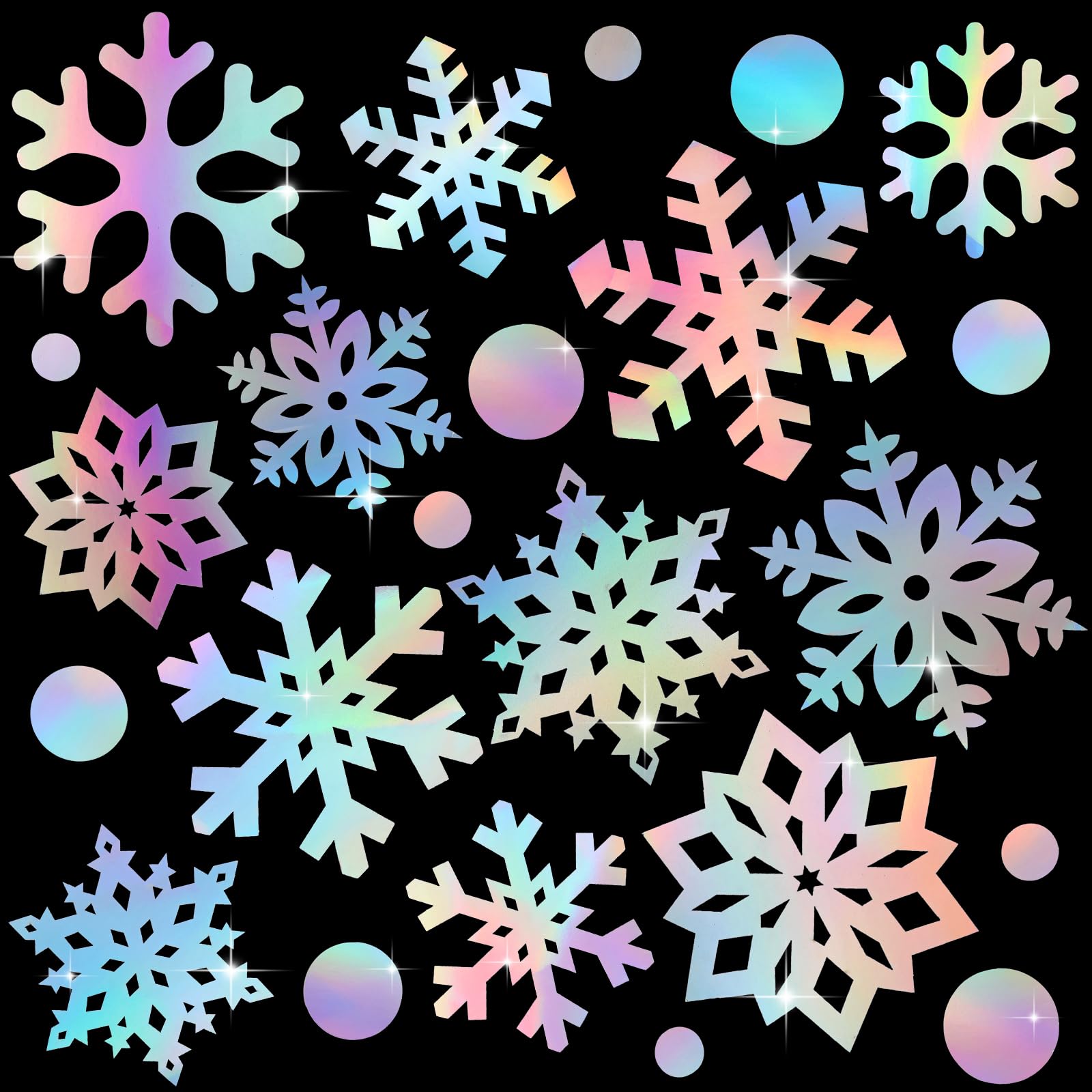 Amazon.com: Fuutreo 60 Pcs Christmas Snowflake Snowball Cutouts ...