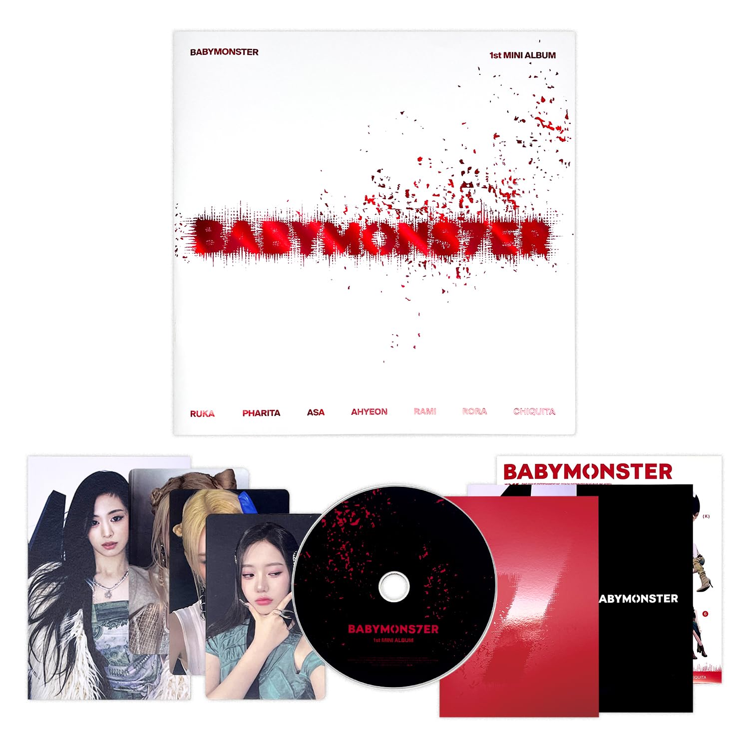BABYMONSTER - 1st Mini Album [BABYMONS7TER] (Photobook Ver.) CD + Big ...