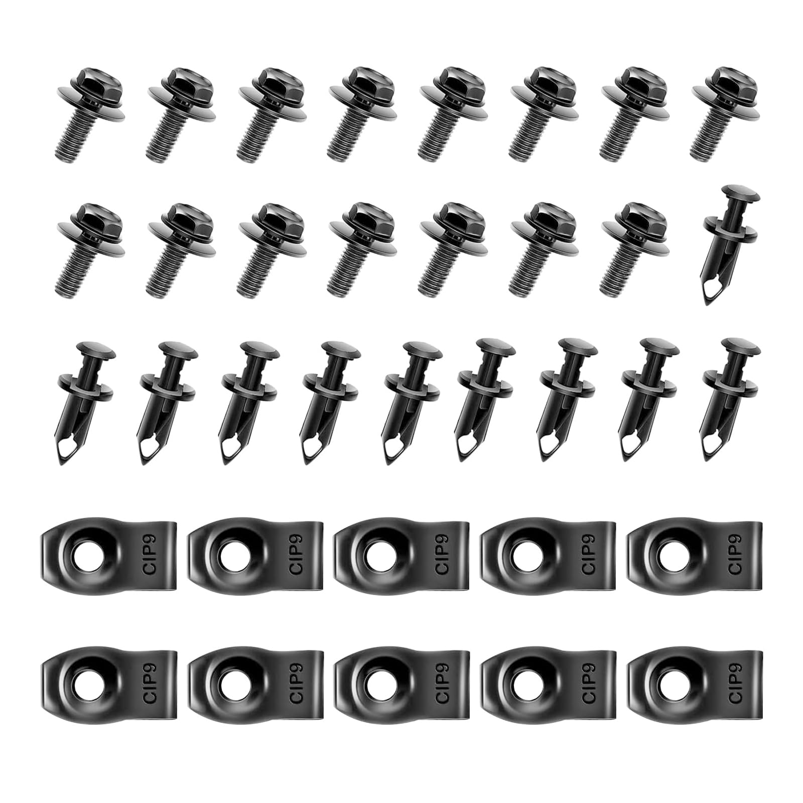 Snapklik.com : Nowkont Car Fender Liner Push Retainer Bolts Kit, 35 PCS ...