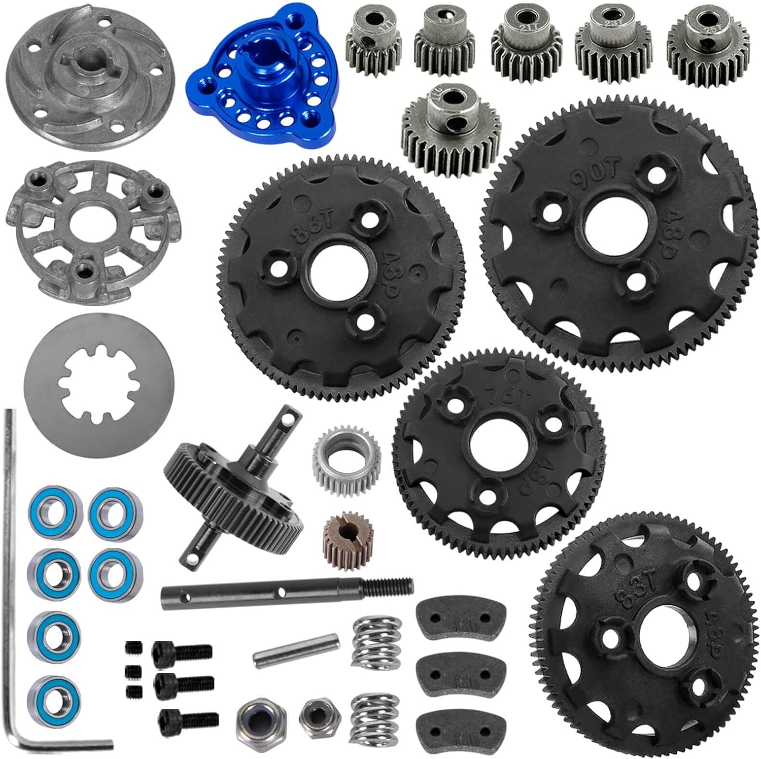 Amazon.com: BRCatWPark RC 48P Spur Gear (76T 83T 86T 90T) Upgrades Part ...